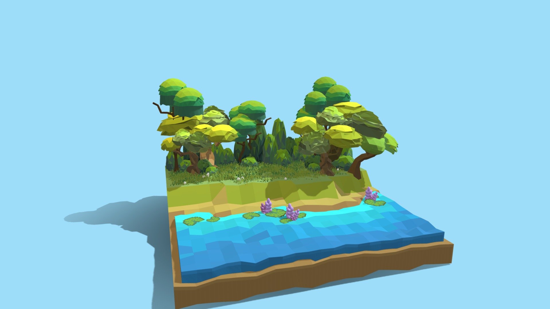 Natural State of Shitalakshya River w/o Impact - 3D model by oogog ...