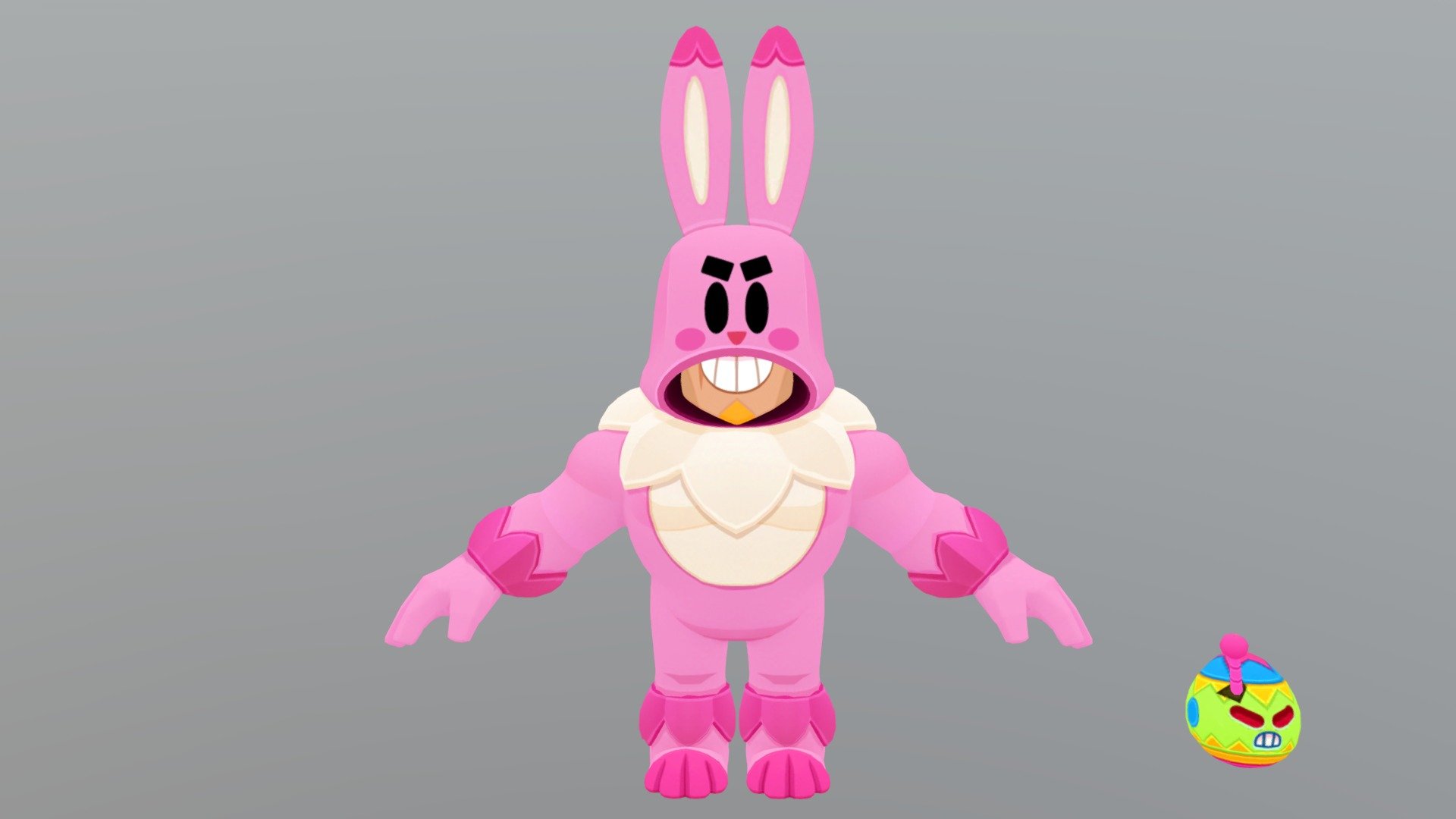 Bunny Grom T- Pose 3d Model Brawl Stars - Download Free 3D model by ...
