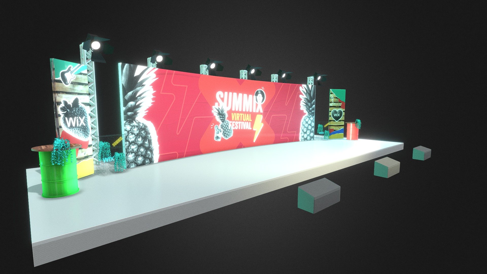 Stage Wix_simplified for sketchfab - 3D model by groove ...