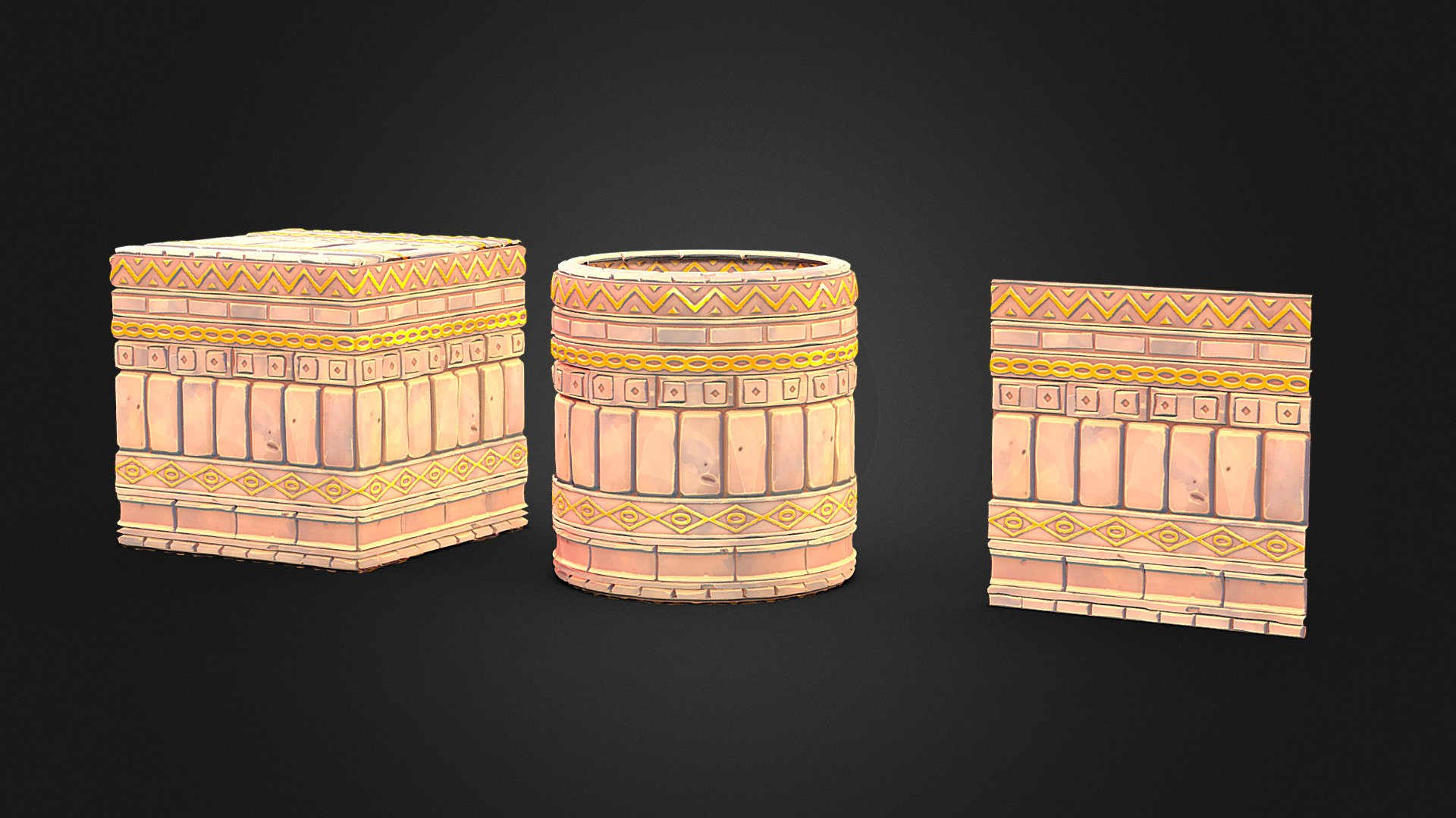 Stylized Ancient Wall Texture - 3D model by Burak Özcan (@ozcanburak8 ...