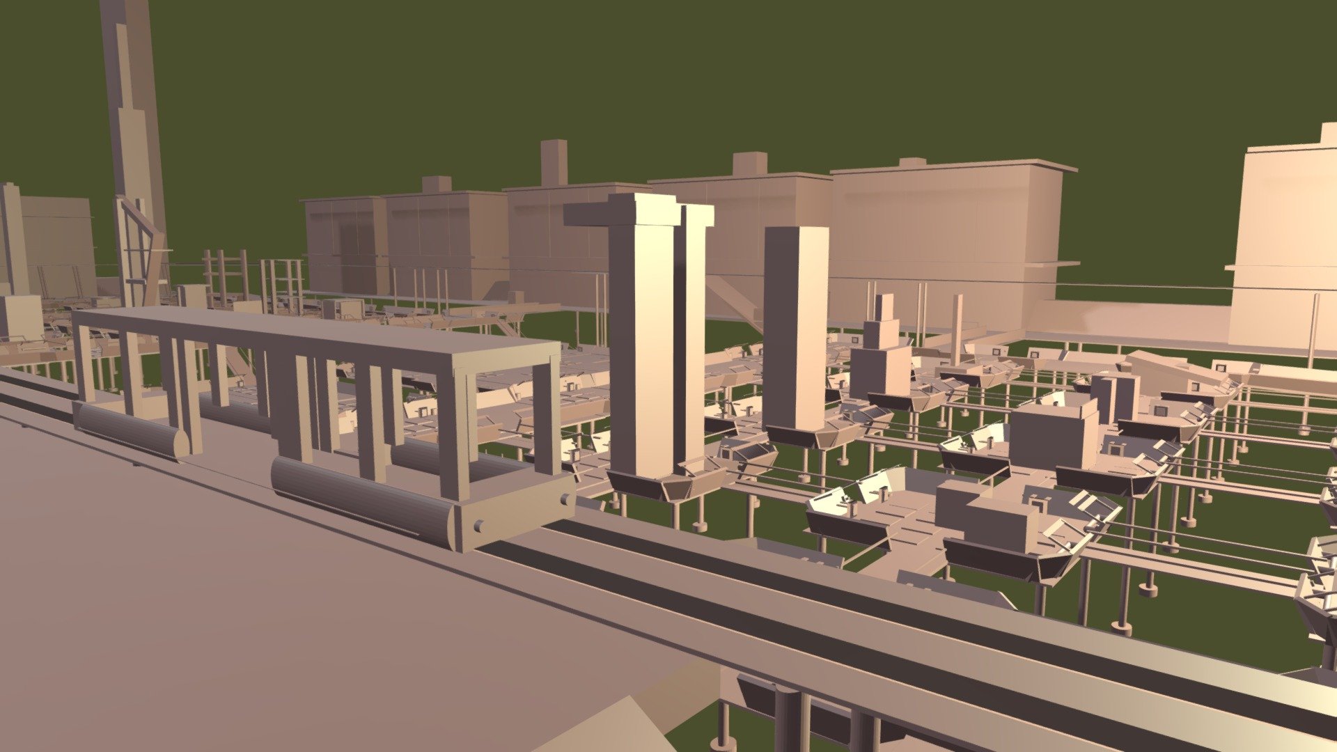Platform City Tram Trairoller coaster ramps - 3D model by aiaia ...