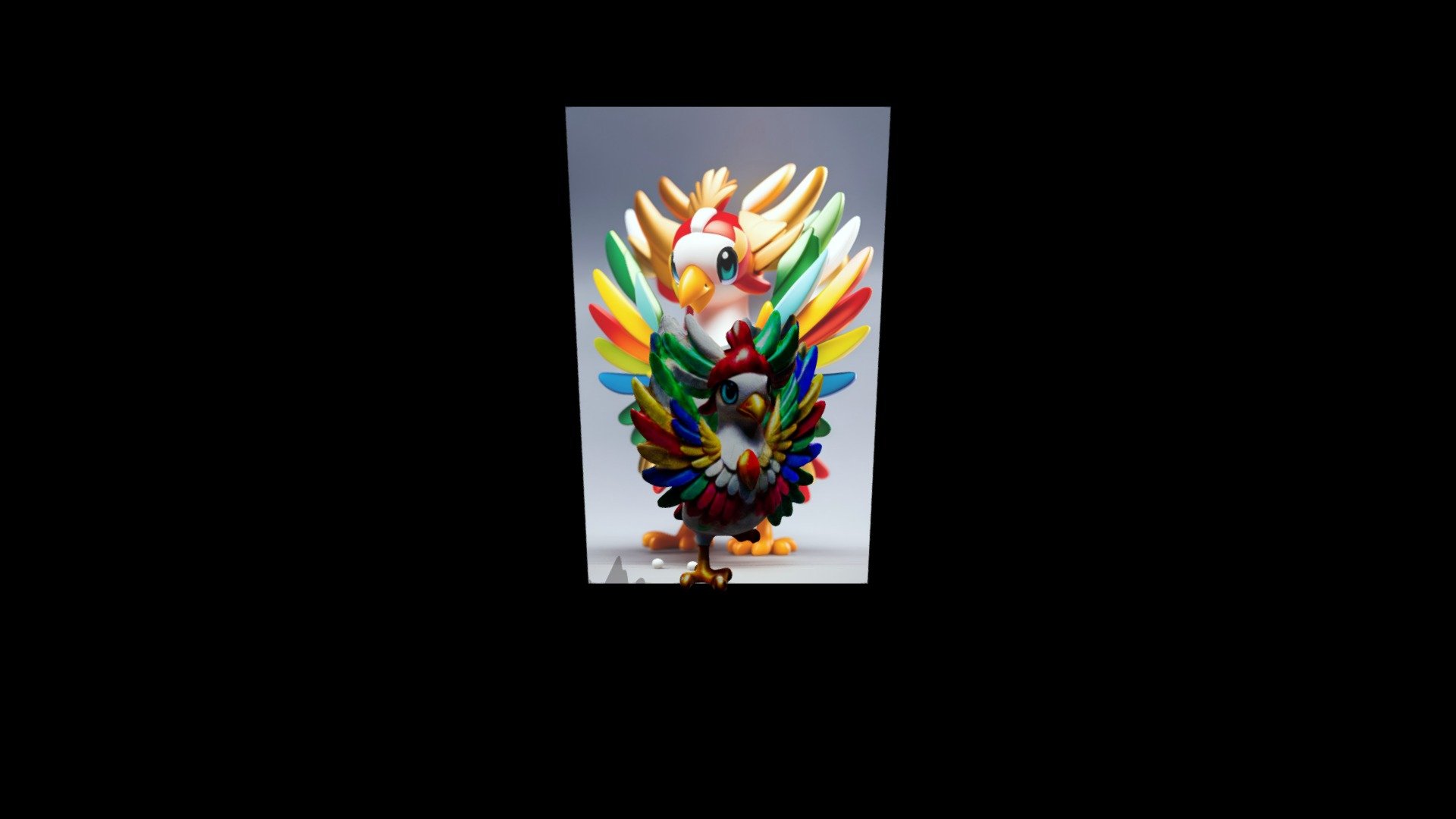 brightly colored plastic toy bird with large win - Download Free 3D ...