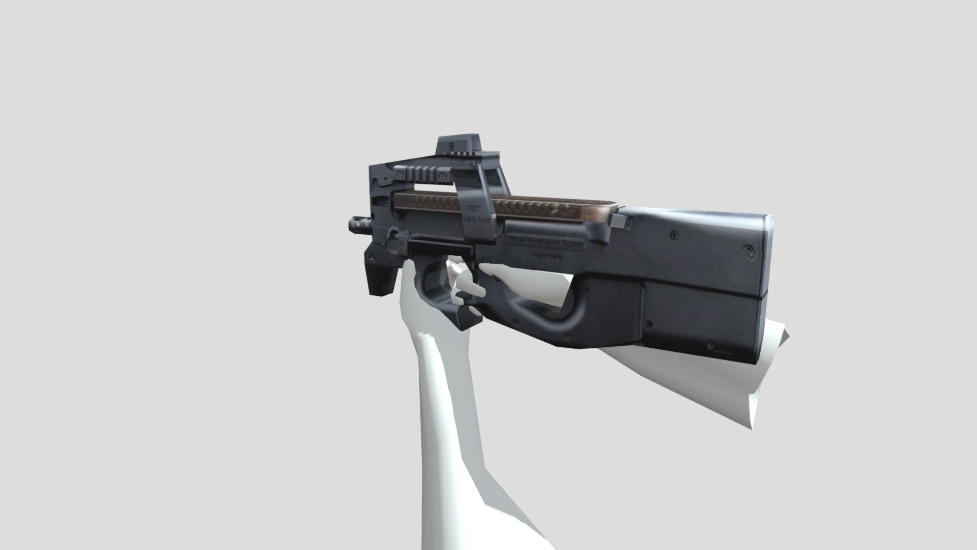 P90 first person animation (low-poly) - 3D model by Dylan Poynter ...