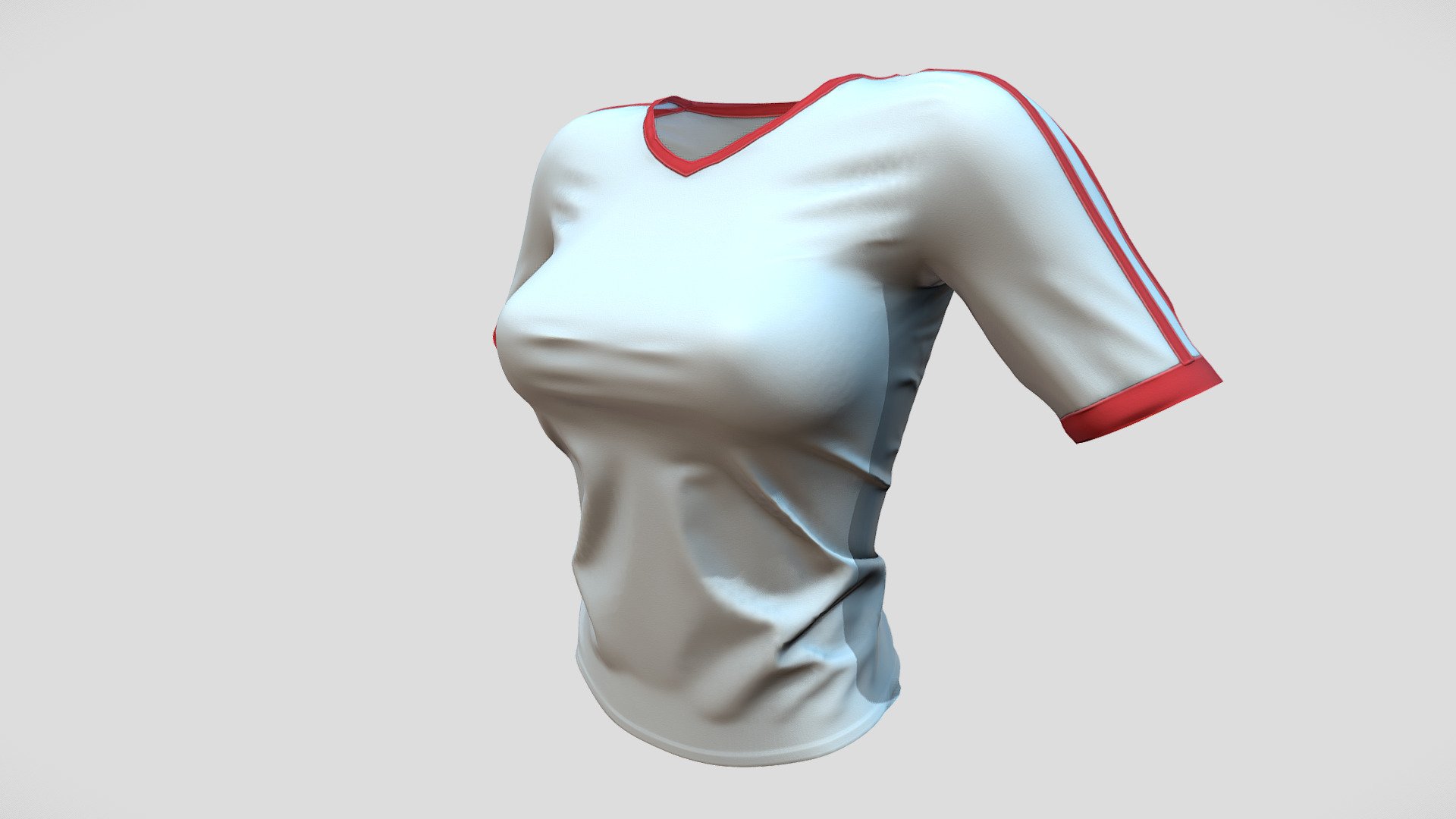Female Tennis Soccer Running Sports Top - Buy Royalty Free 3D model by ...