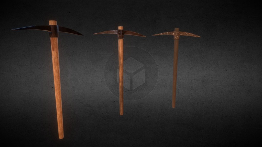 Pickaxe (wear&tear demo) - 3D model by Kayess [9749c2b] - Sketchfab
