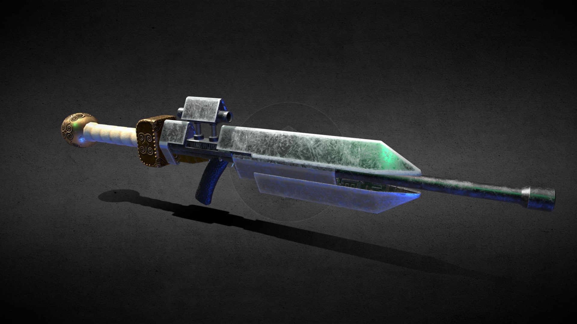 Animated Gun Sword - 3D model by Tom.McCahey [9751af2] - Sketchfab
