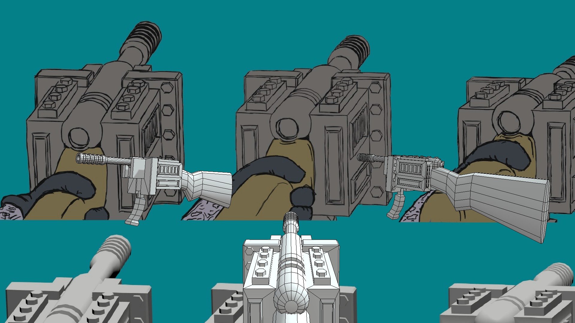 [Bullet Renegade] Machine Gun Sprites - Download Free 3D model by Jorma ...