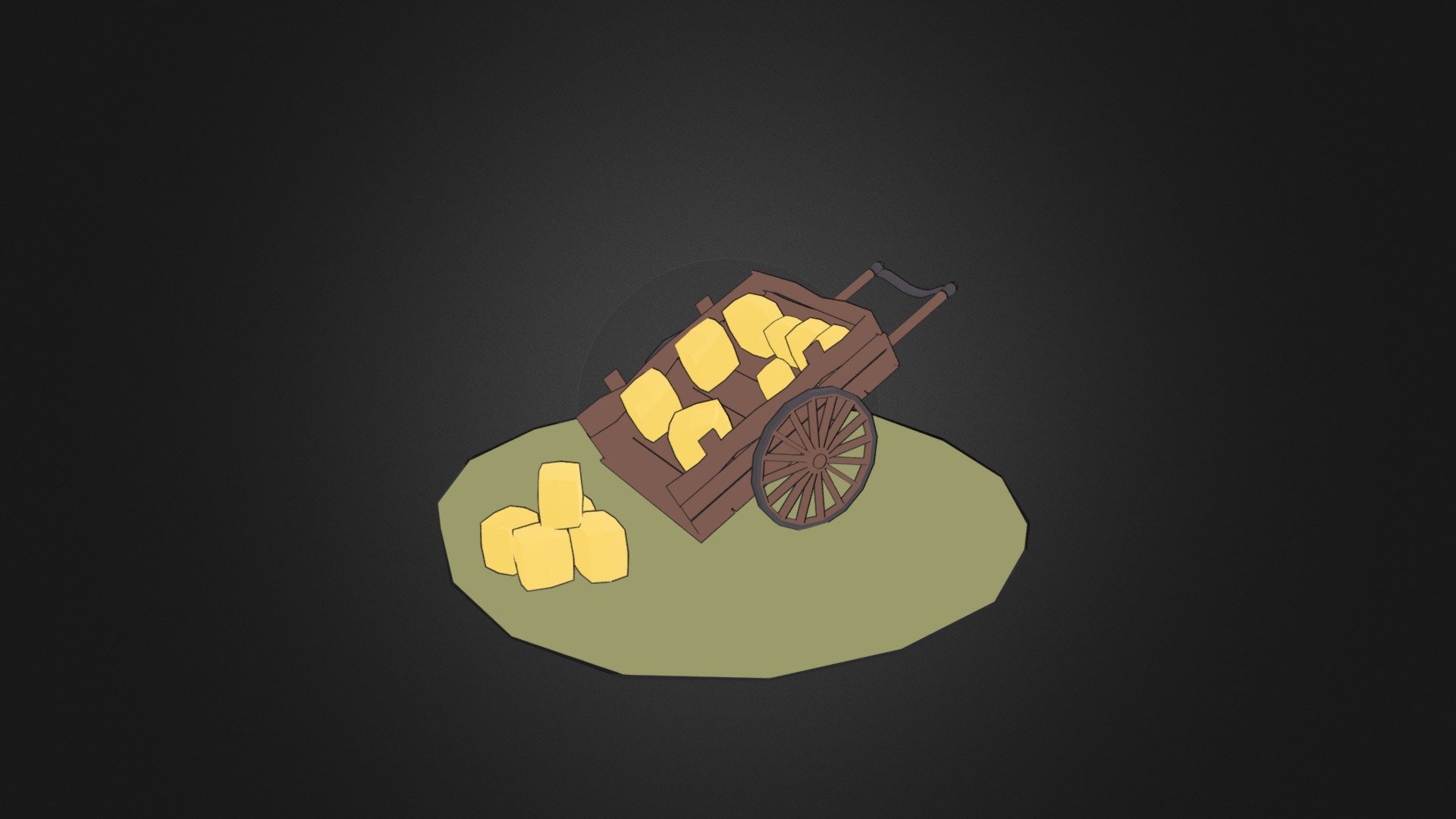 toon shaded cart made in blender - 3D model by Asnain Latif ...