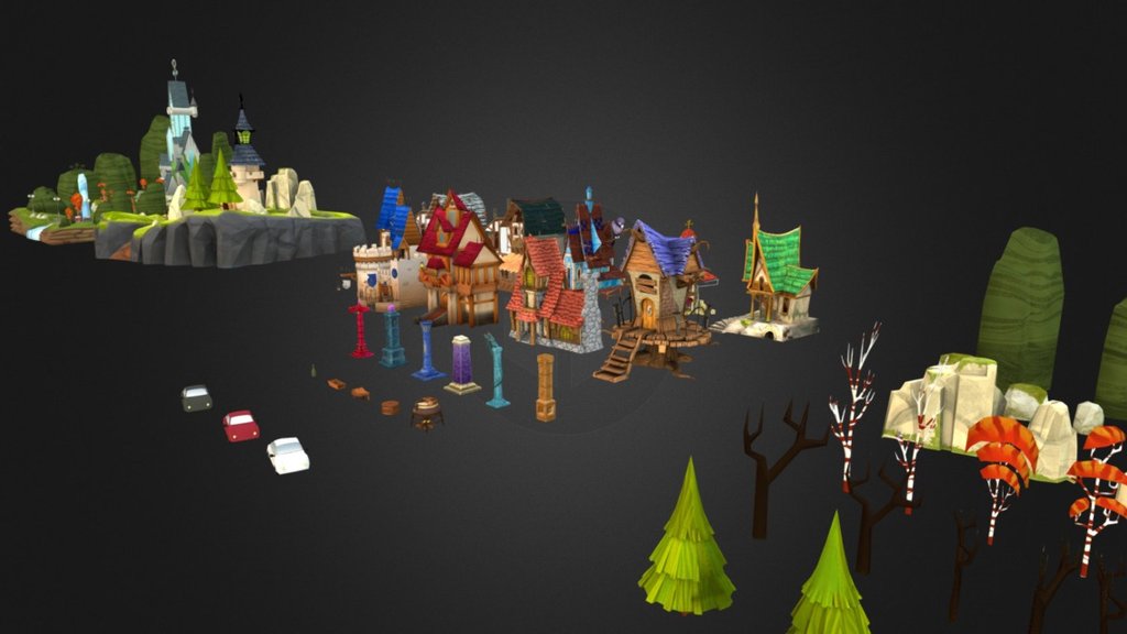 Stylize Fantasy Environments - 3D model by LowlyPoly [975b683] - Sketchfab