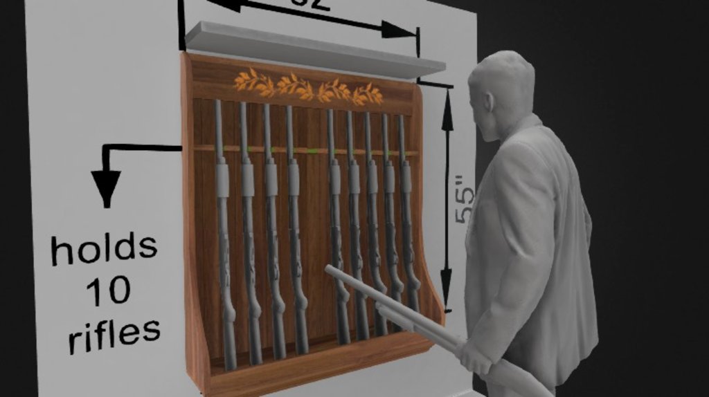 Gun Cabinet - 3D model by Adam Crockett (@adamcrockett) [9762310 ...