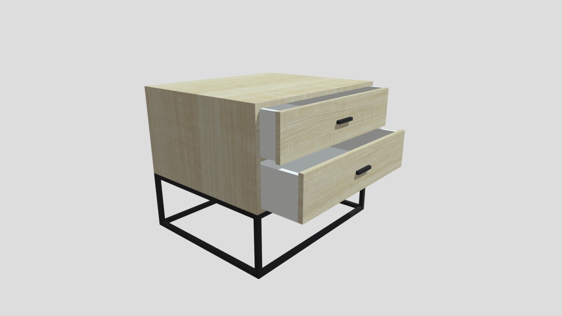 Side Table with HPL cream color texture - 3D model by Minh16 ...