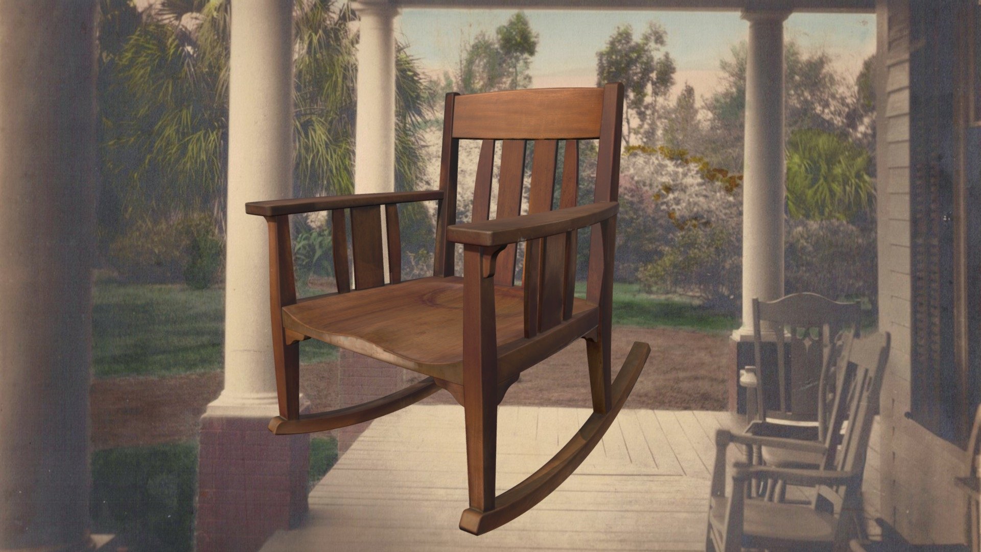 Arts & Crafts Oak Rocking Chair - 3D model by University of South ...