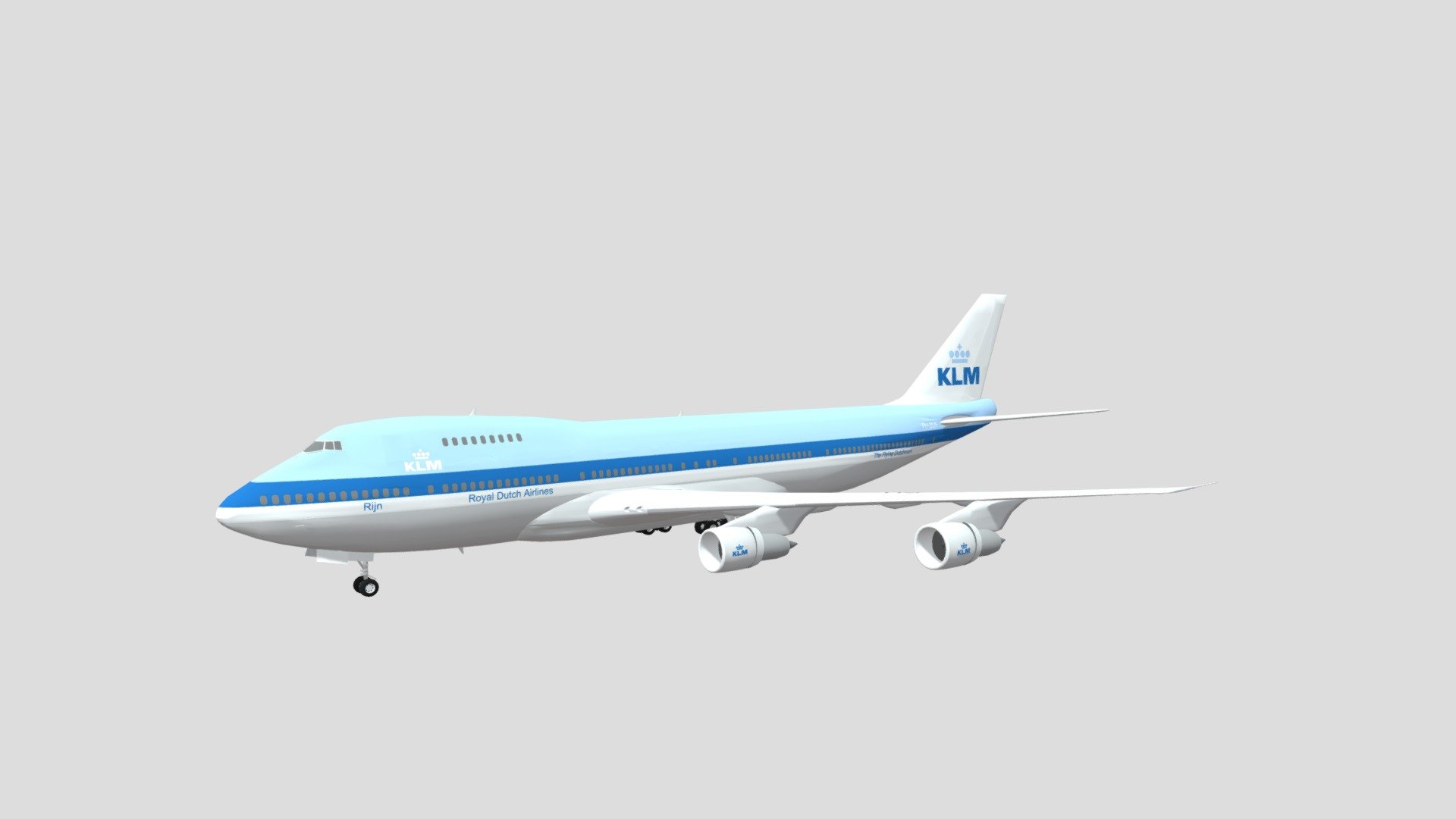 Klm 747-206 - Download Free 3D model by zairiqzairiq [976988d] - Sketchfab