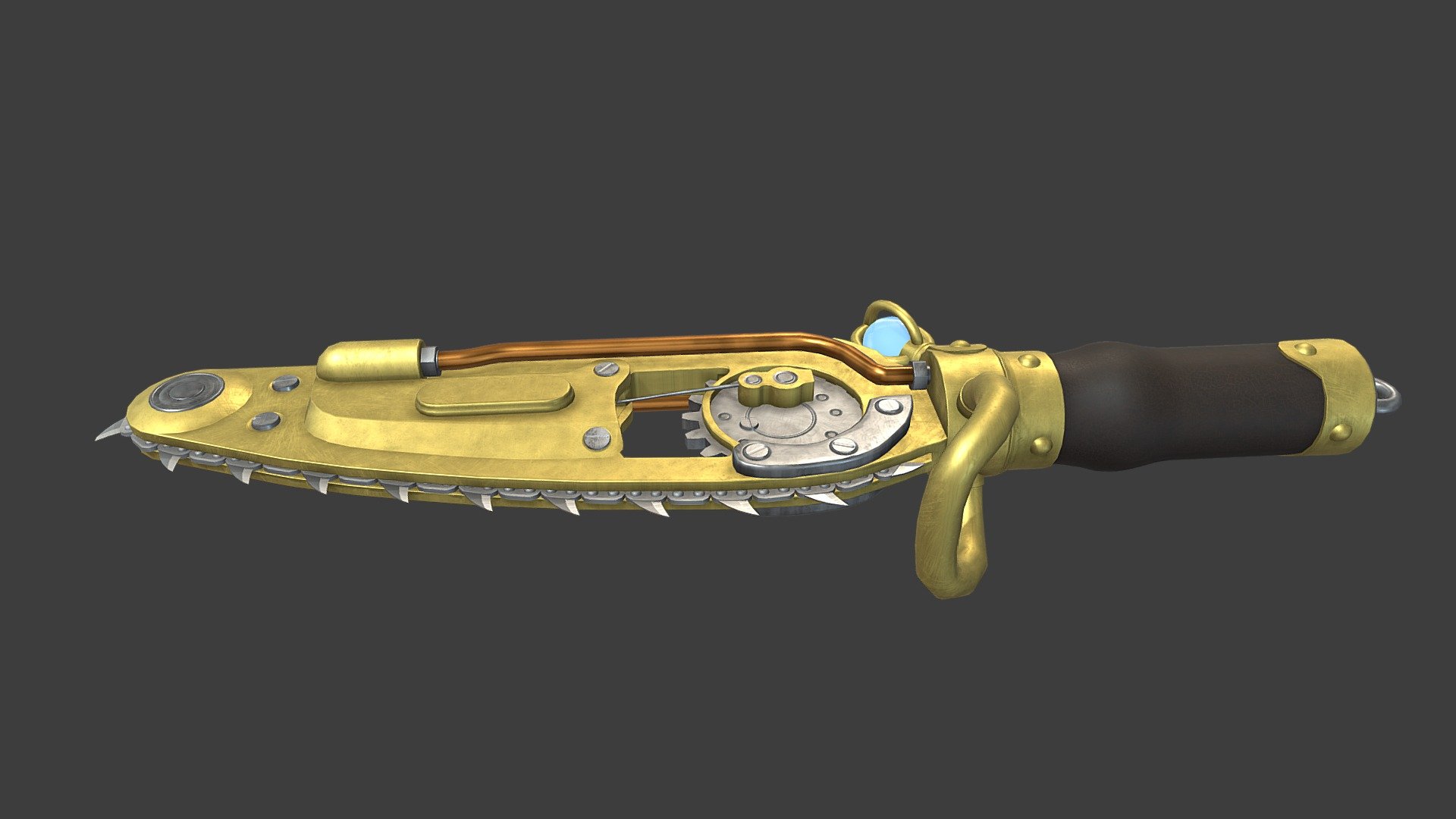 Steampunk Knife - 3D model by brwoehlke [976999f] - Sketchfab