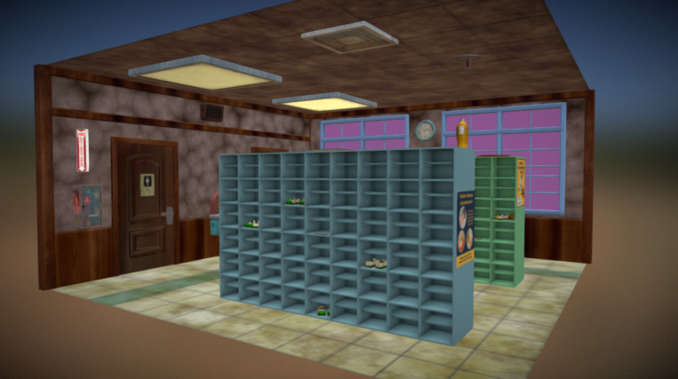 School Shoe Locker - 3D model by chinnie [976c93f] - Sketchfab