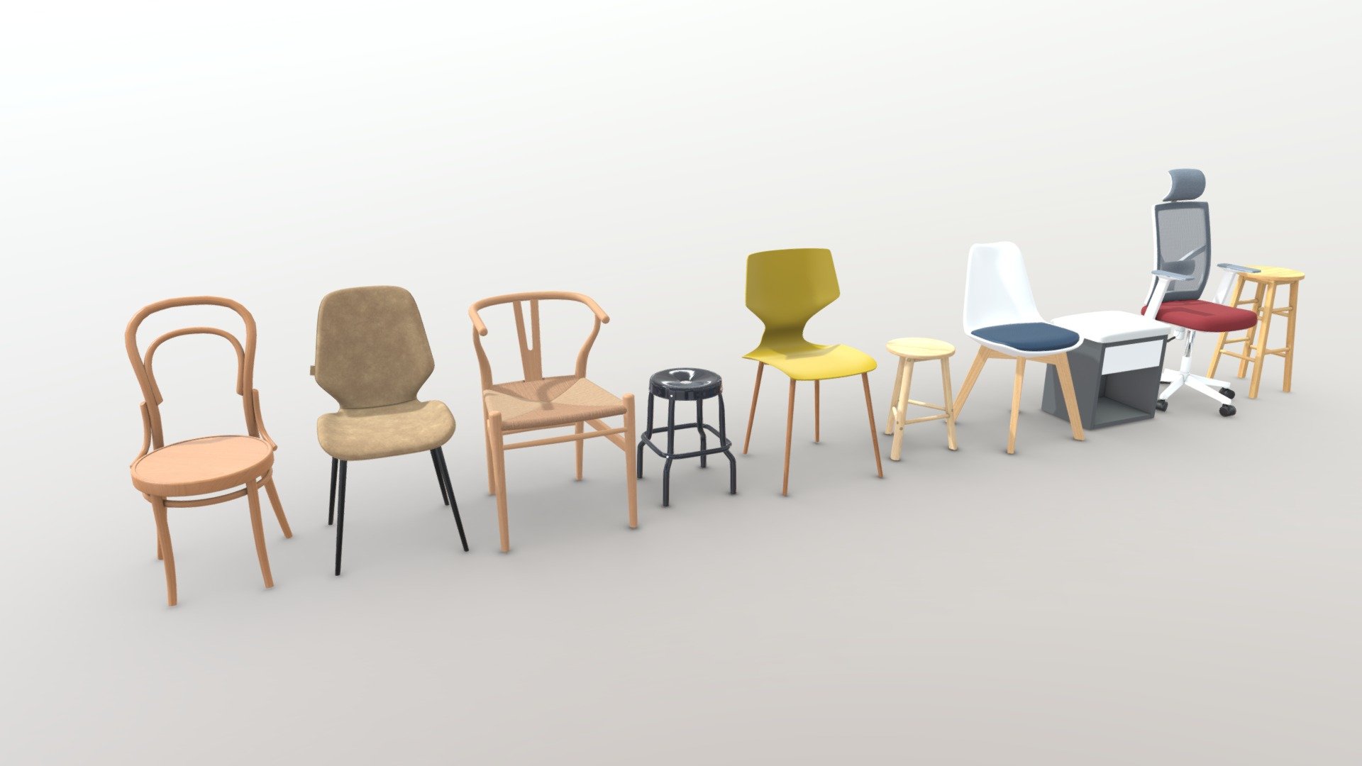 Chair Models Pack #2 - Buy Royalty Free 3D model by interior model ...