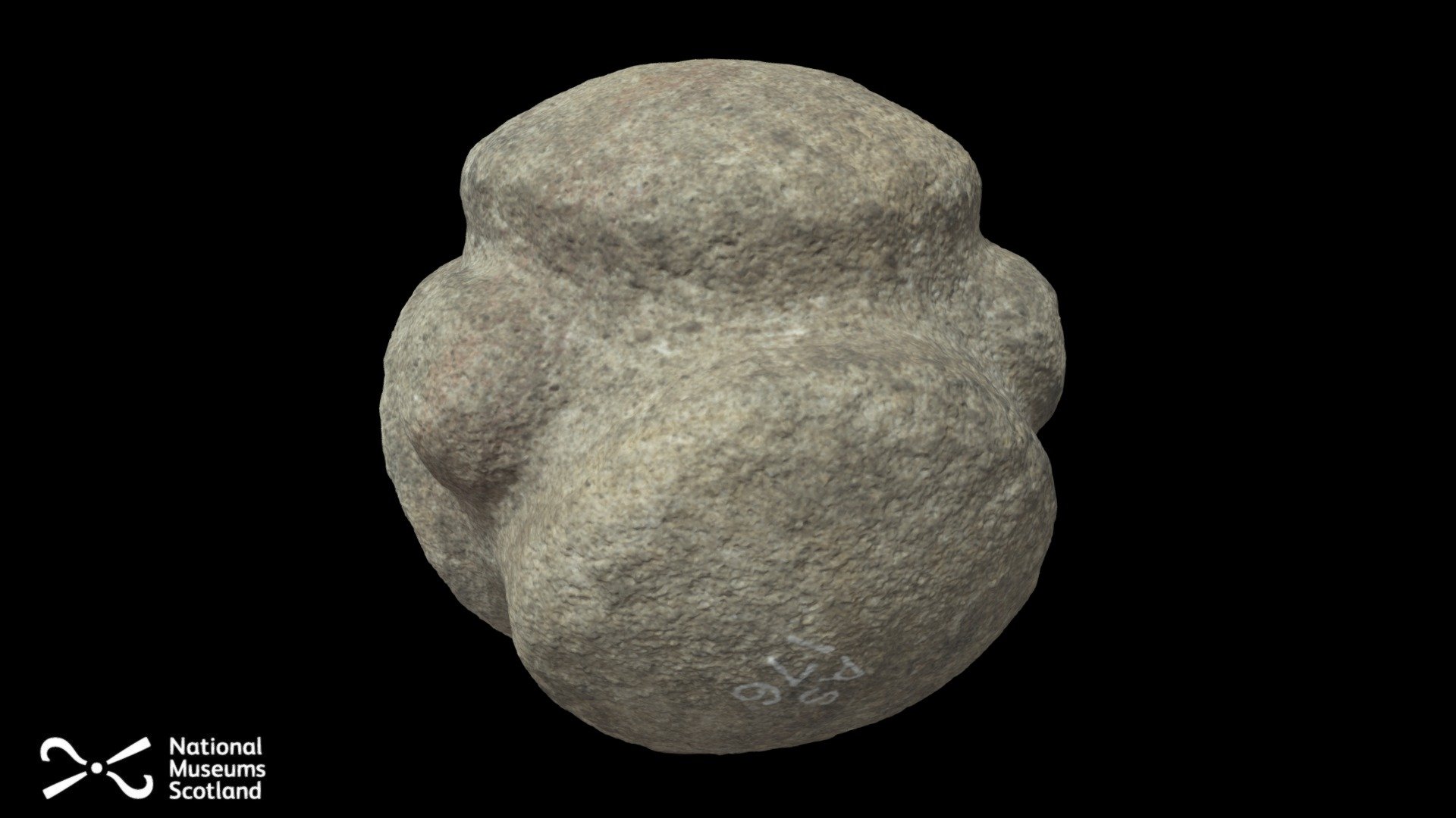 Carved stone ball, Methlick, Aberdeenshire - 3D model by National ...