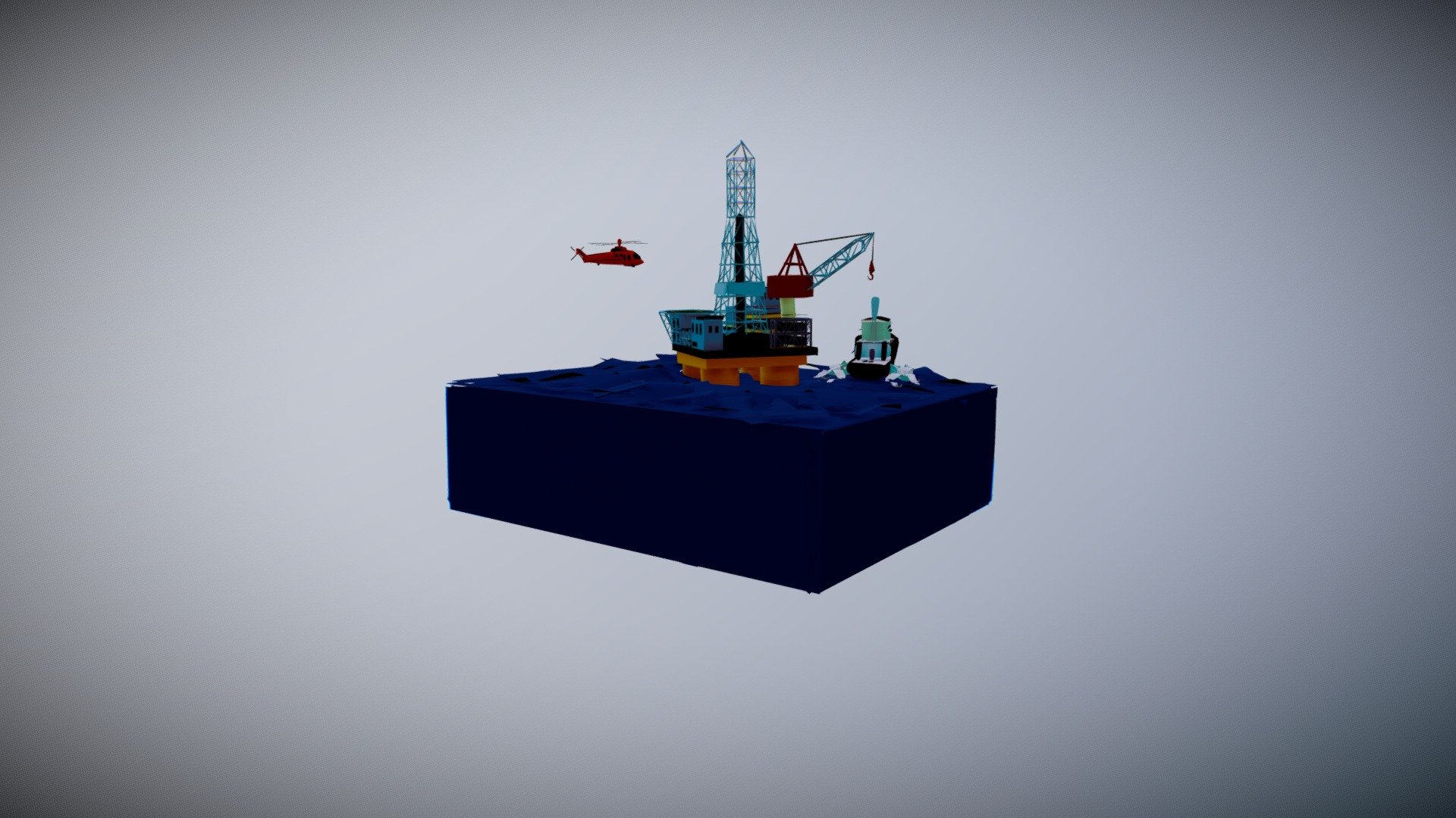 Oil Platform - Download Free 3D model by Mark Morse ...
