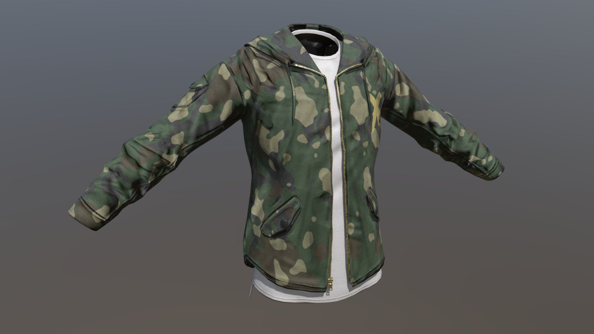 Camo Jacket X - 3D model by TannerVanBurton [97747b1] - Sketchfab