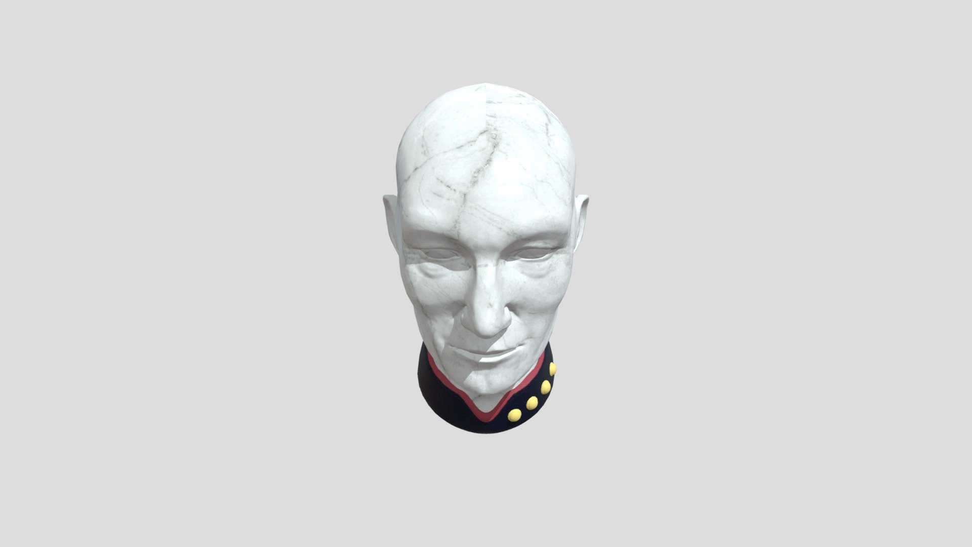 Jean Luc Picard Star Trek Marble Head - Download Free 3D model by ...