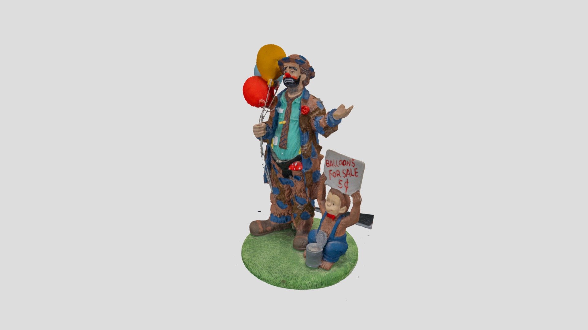 Clown Sculpture High Detail - 3D model by Pixelmaestro [9779acf ...