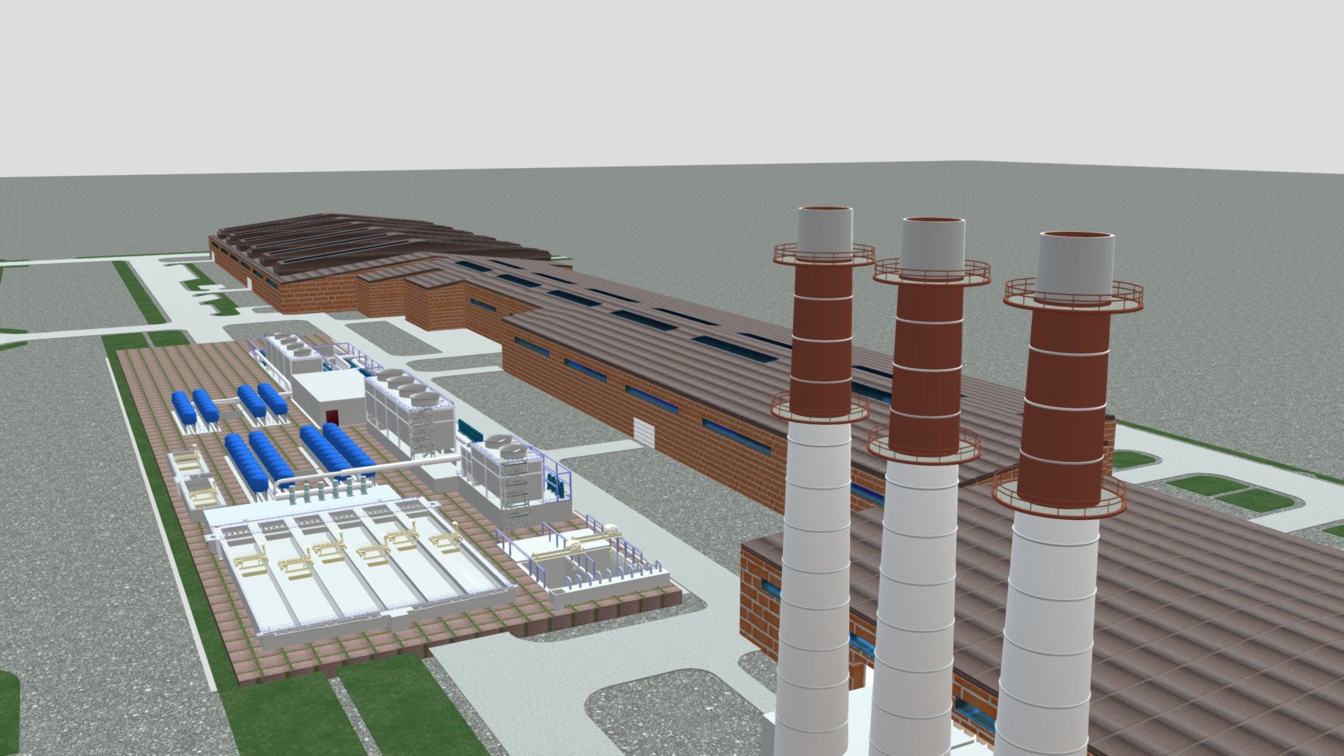 Steel factory - 3D model by Bishei [97839b3] - Sketchfab