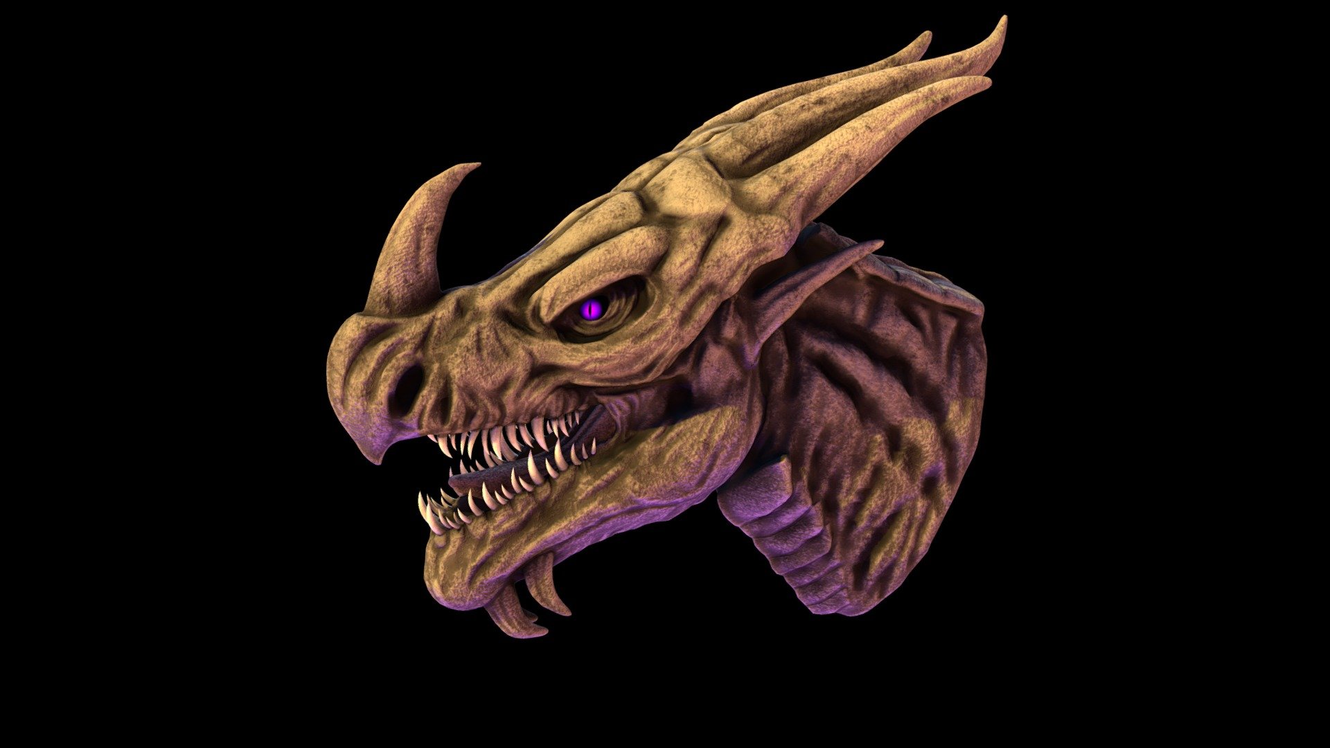Evil Dragon Head - Download Free 3D model by Bl4ckGh0st [978c122] - Sketchfab