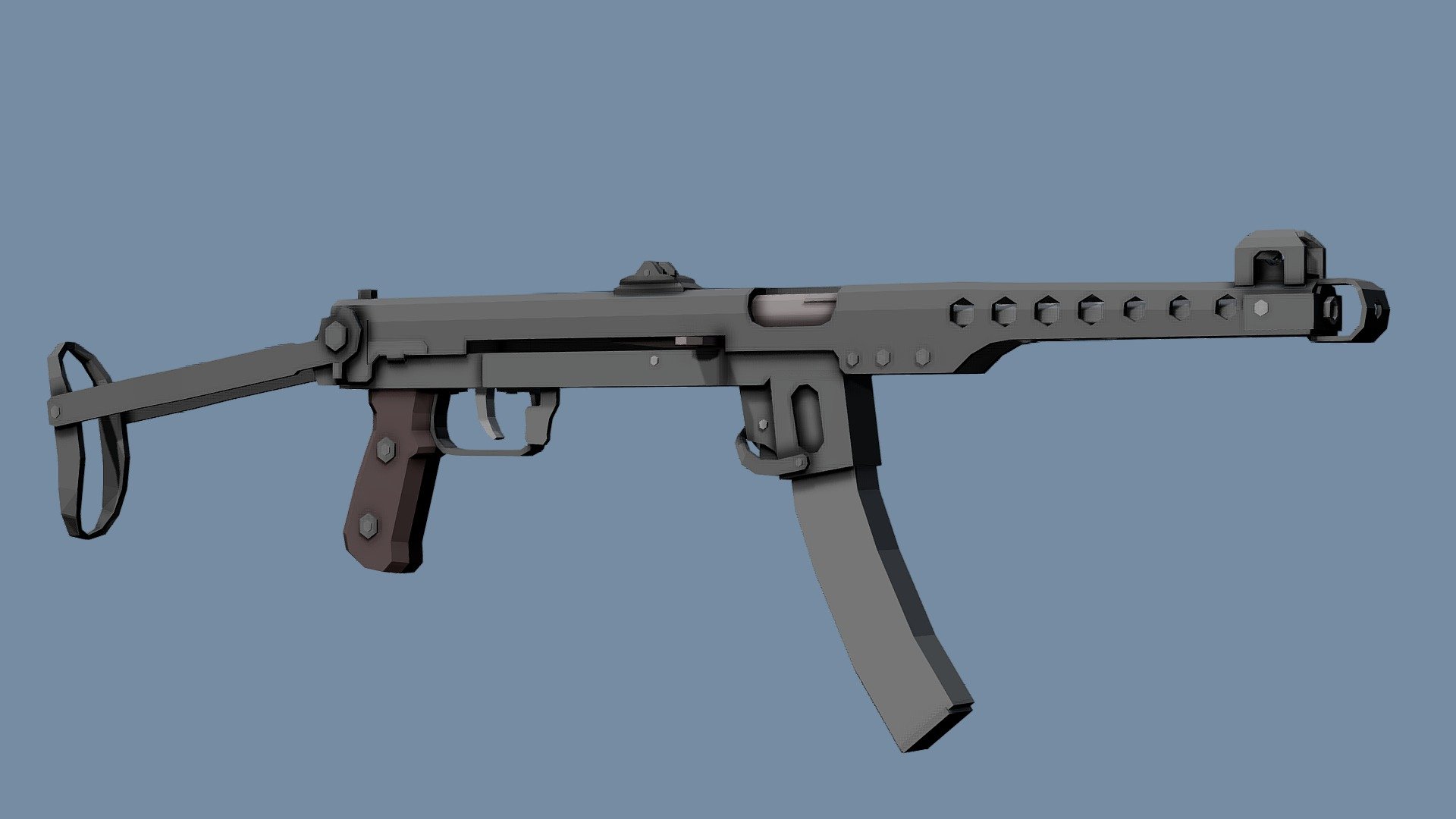 Low-Poly PPS-43 - Download Free 3D model by TastyTony [97926ff] - Sketchfab