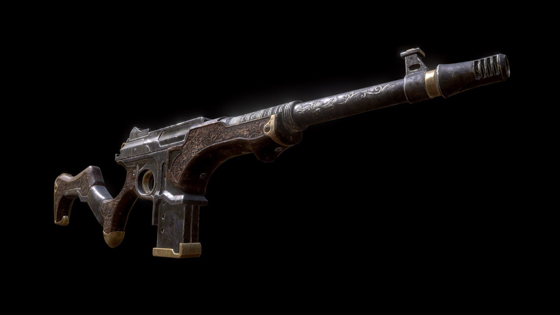 Steampunk SMG - 3D model by Vargow [9792d66] - Sketchfab