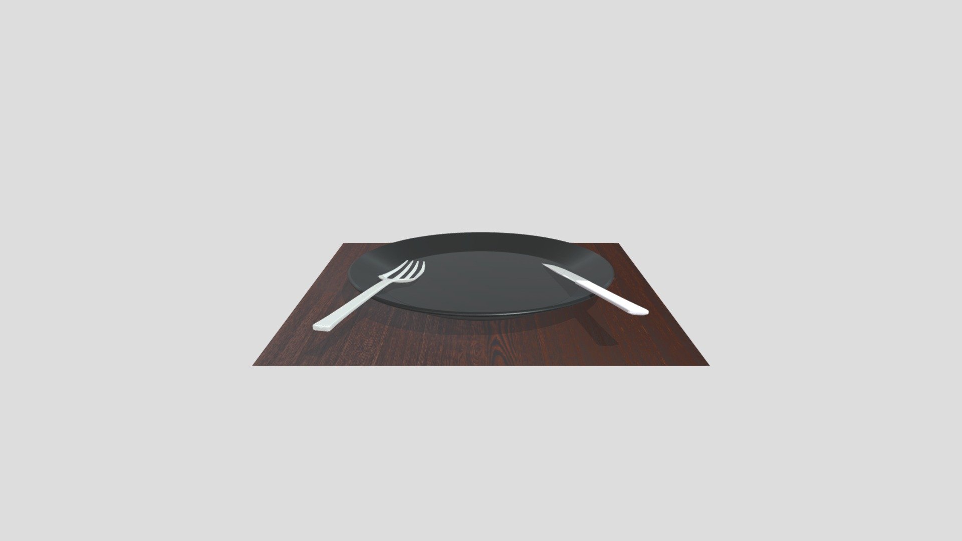 Cutlery - Table* Plate Fork and Knife - Download Free 3D model by 2 ...