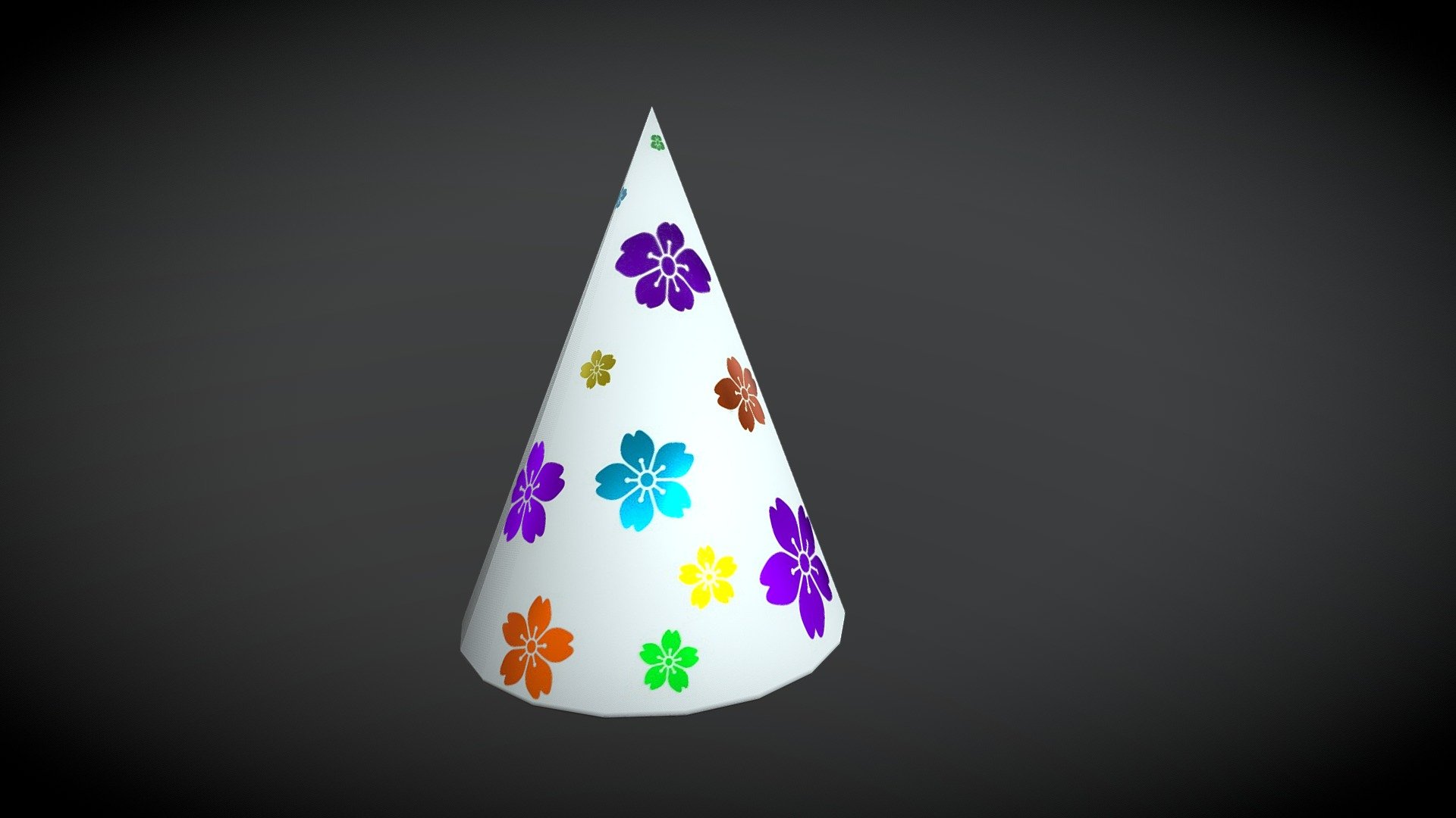 Low Poly Party Hat - 3D model by Shuckwaffles (@shuckwaffles14 ...