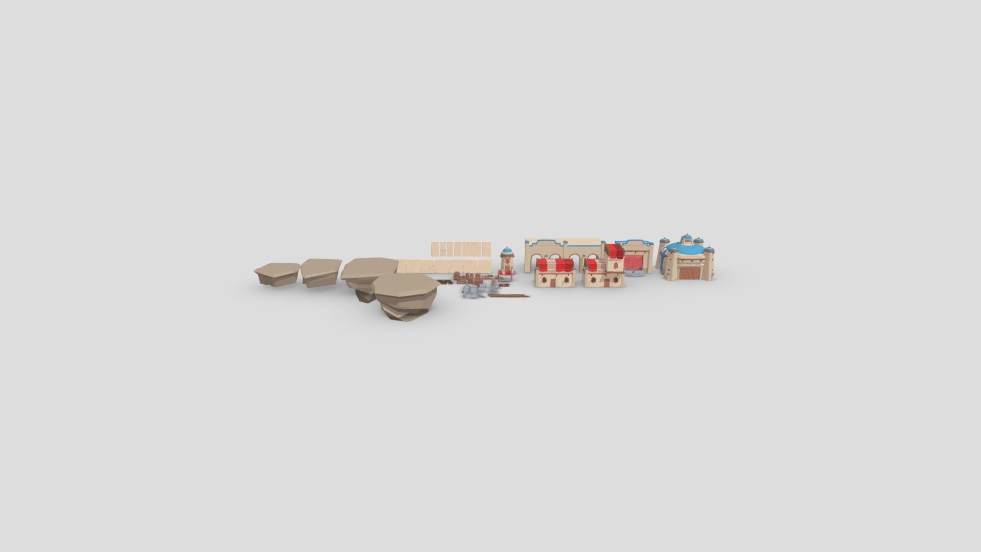 Desert City Modular Building Blocks - Download Free 3D model by iamarian (@iamaryan) [979cbaf ...