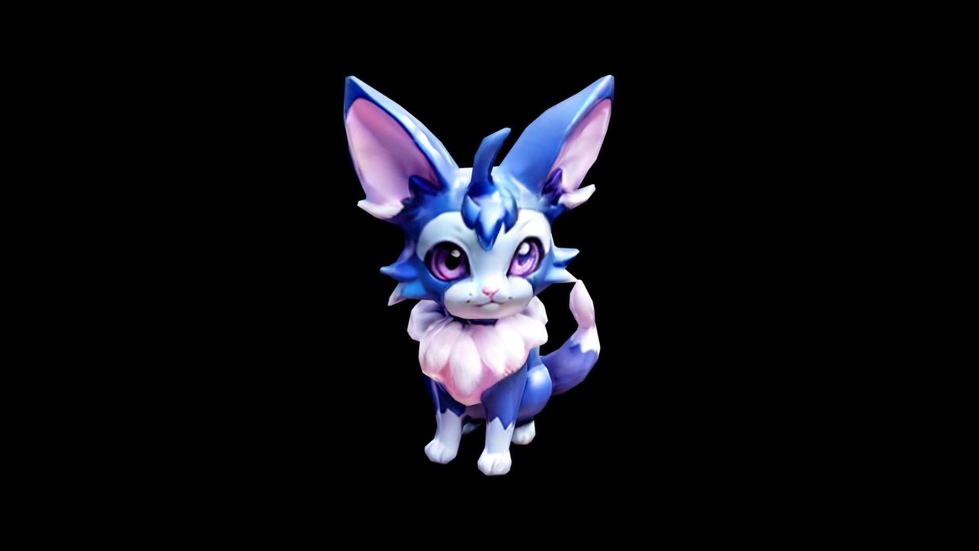 "The Enchanted Violet Whiskers" Eye White Cartoo - Download Free 3D ...