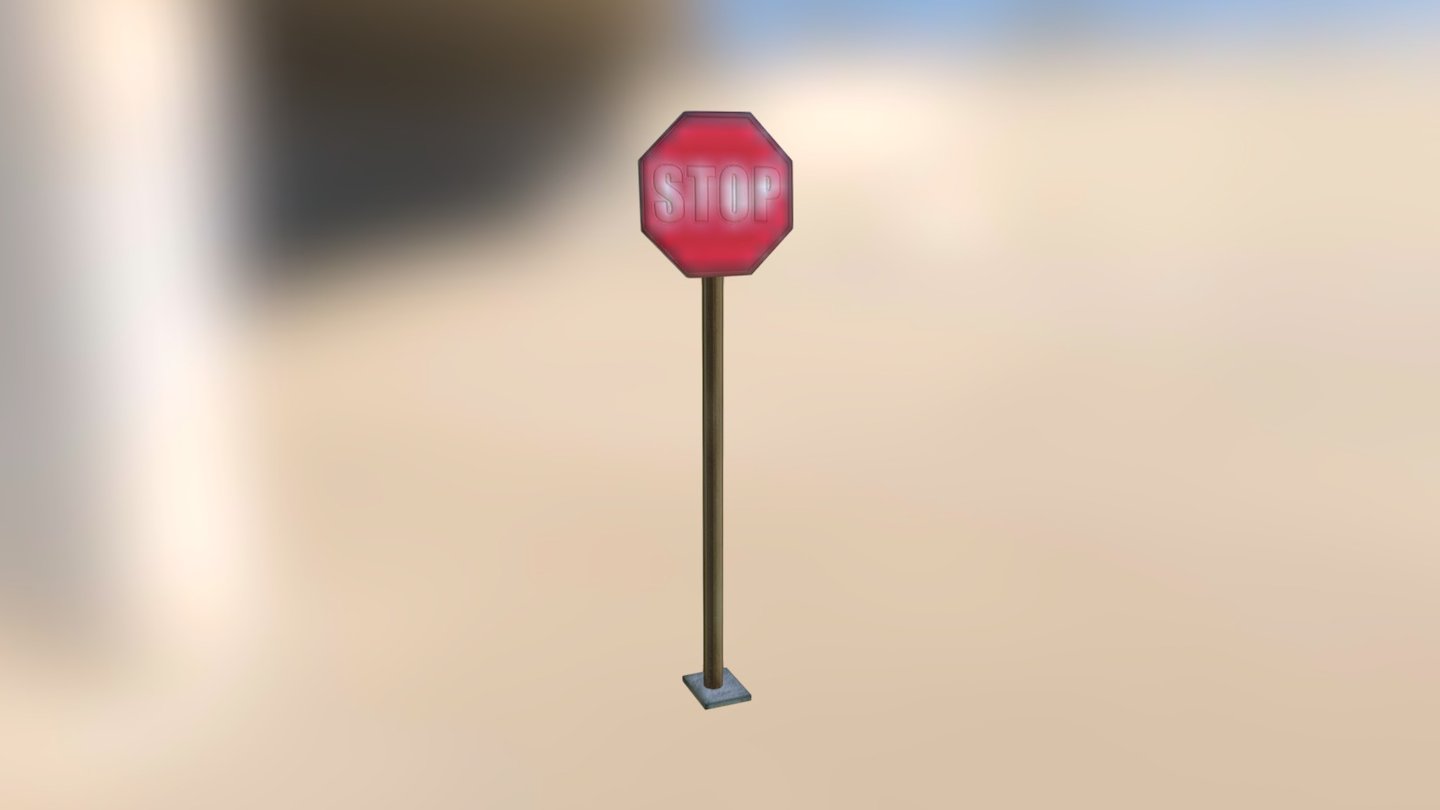 stop sign - 3D model by alijim (@alijim92) [979de4f] - Sketchfab