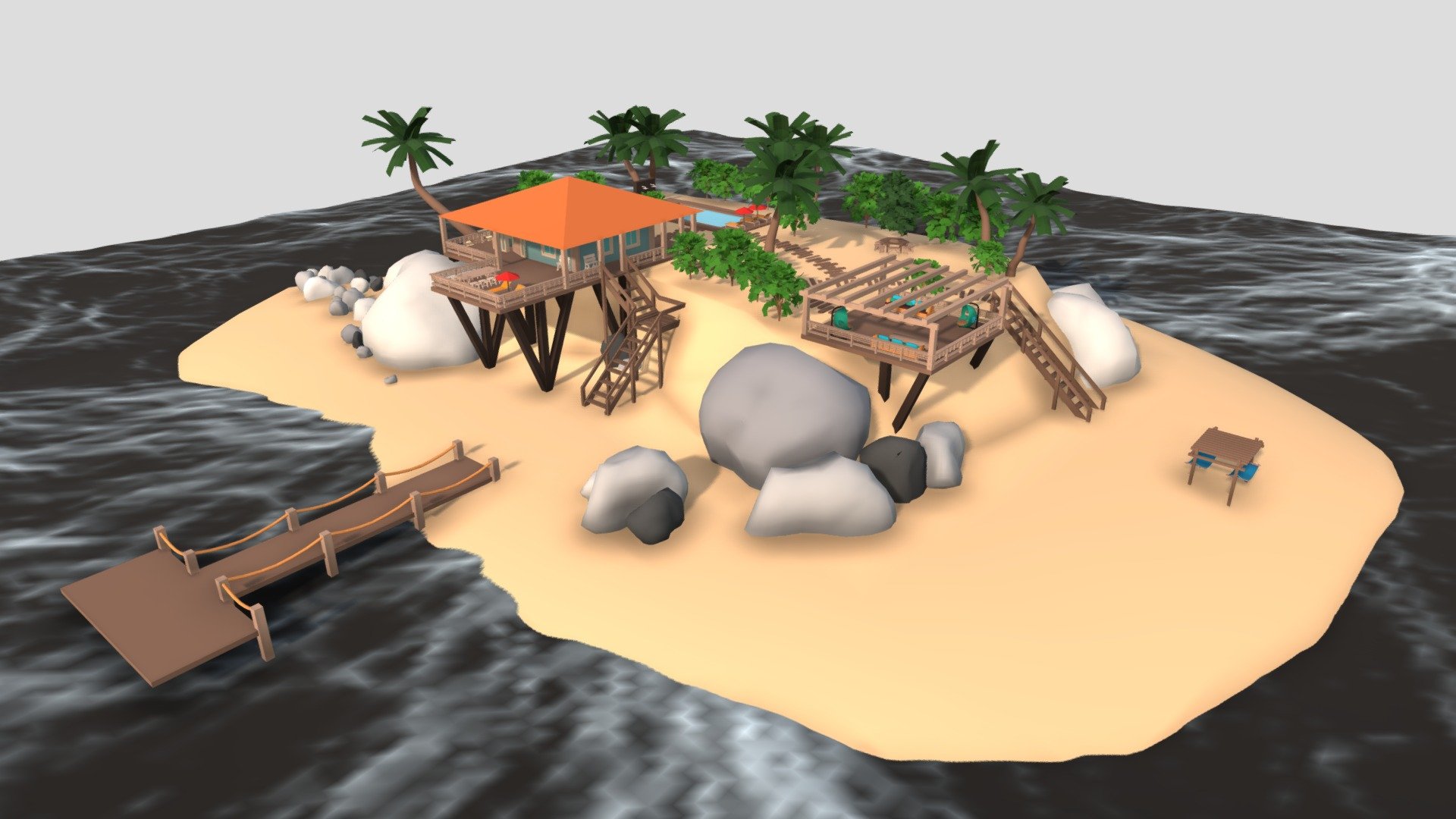 Island - 3D model by Wesley Gabriel (@wesleygabriel) [97a007d] - Sketchfab