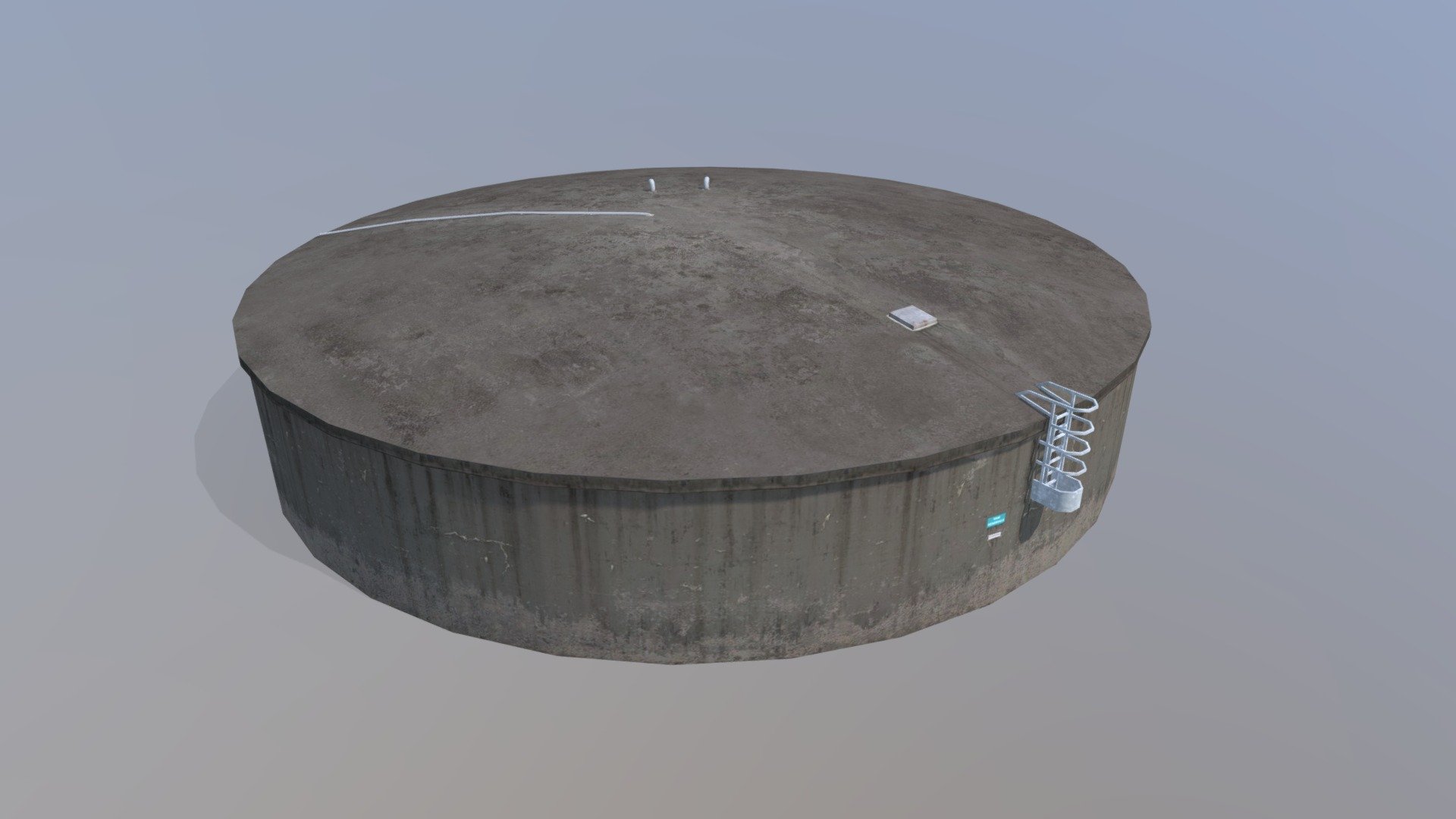 Large Concrete Reservoir - 3D model by drednorzt [97a1653] - Sketchfab