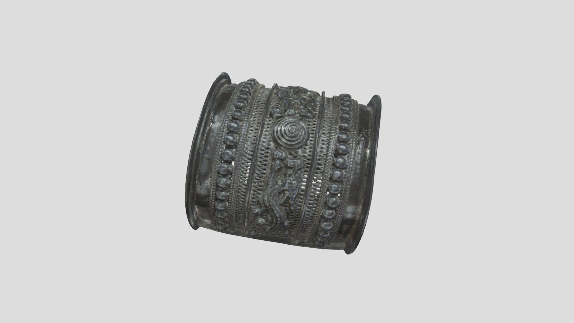 Shan silver bracelet from China - 3D model by National Museums Northern ...