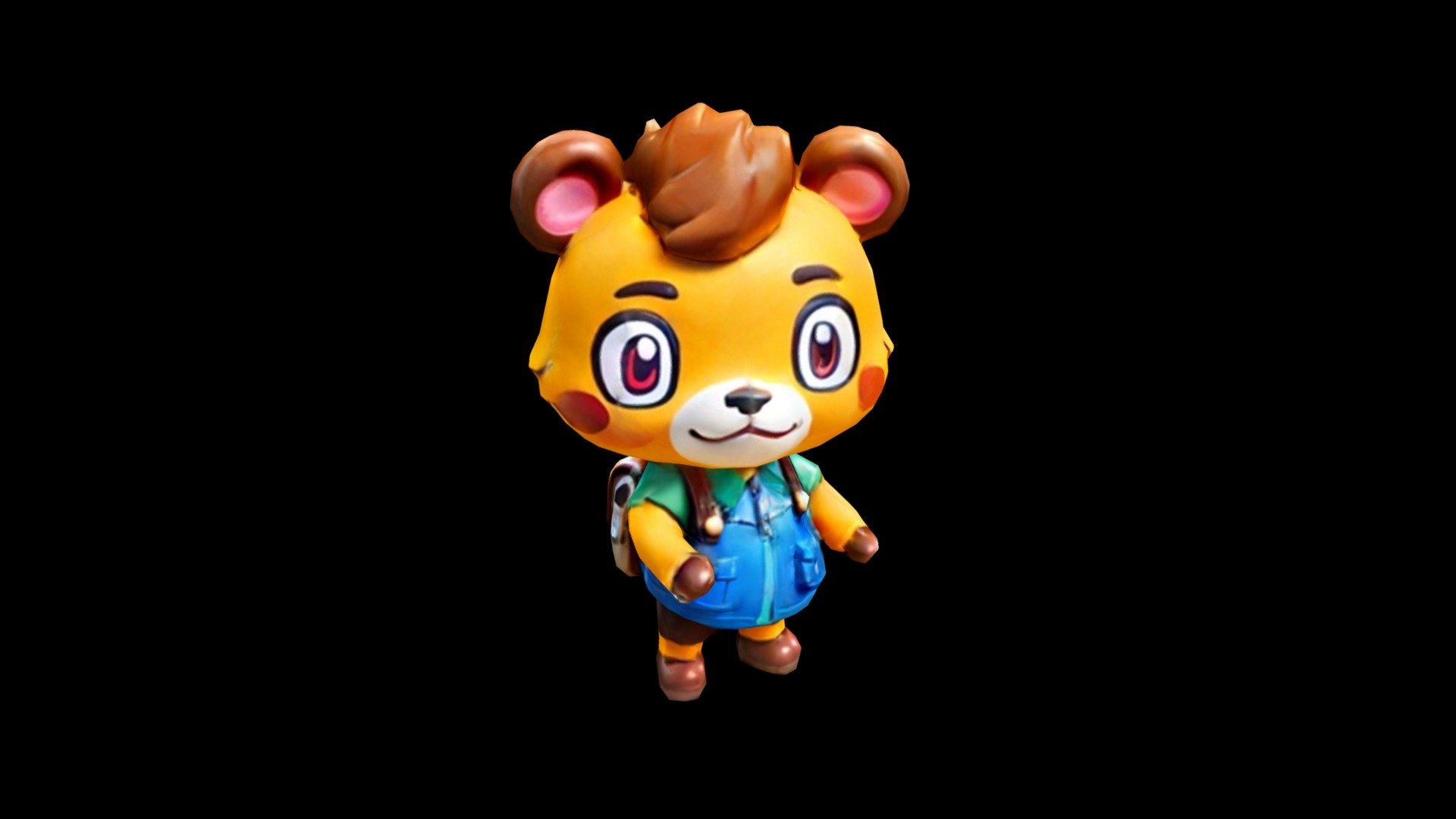 A cute animal crossing character stands in a for - Download Free 3D ...