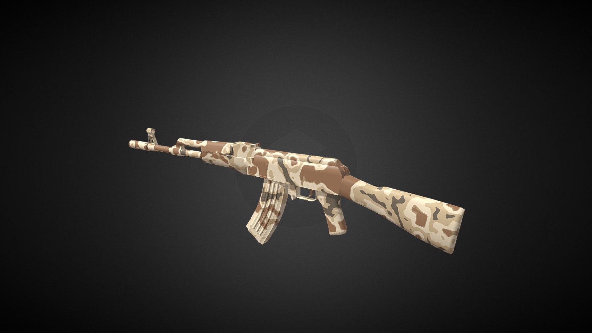 Weapone AR-47 Low Poly Gun Game Asset - 3D model by eretichable ...