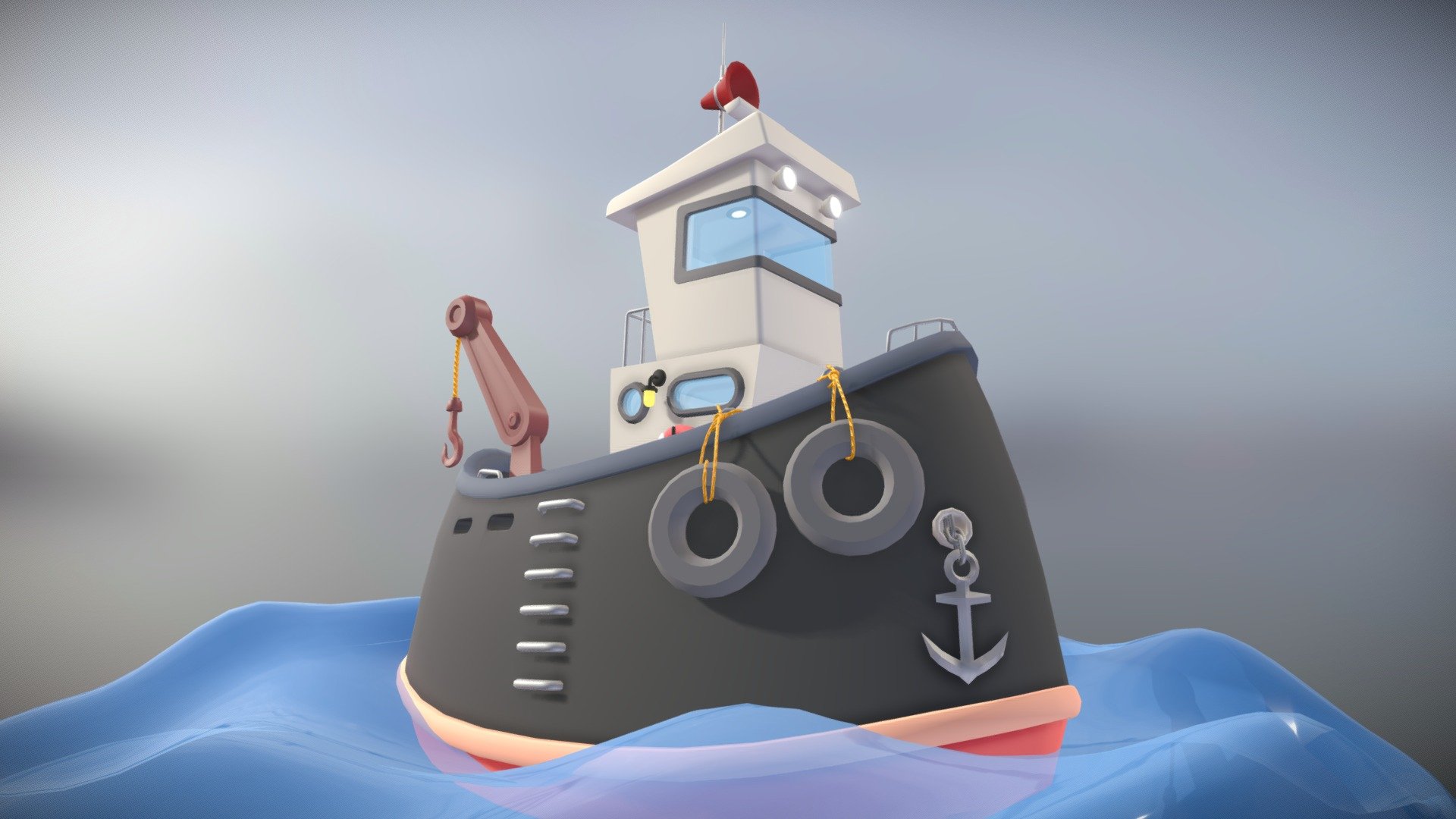 stylized fishing boat - 3D model by HardPoly (@abdo2020) [97a8bc9 ...