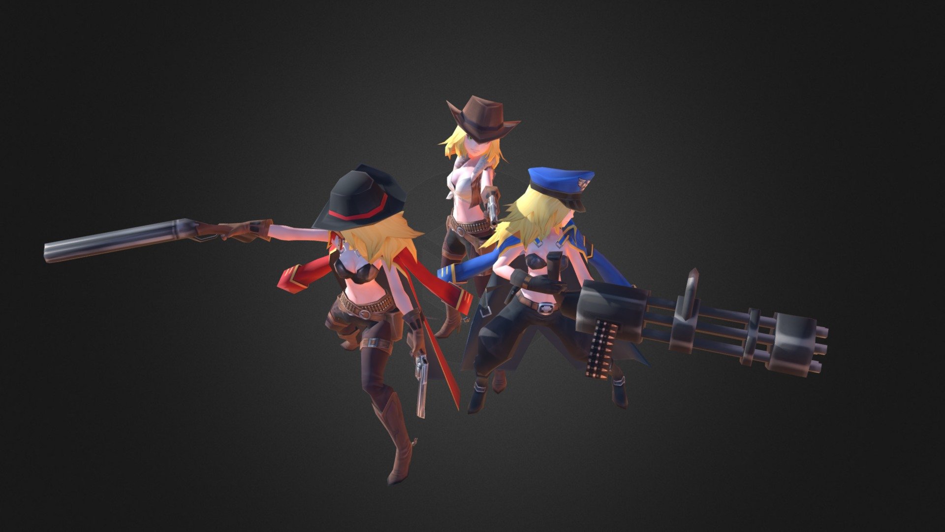 Gun Woman - 3D model by Hit (@sihalee74) [97ac455] - Sketchfab