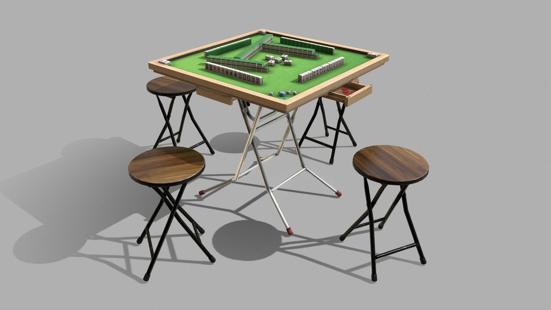 PBR Hong Kong Mahjong 香港麻將 Game Ready - 3D model by Cola River ...