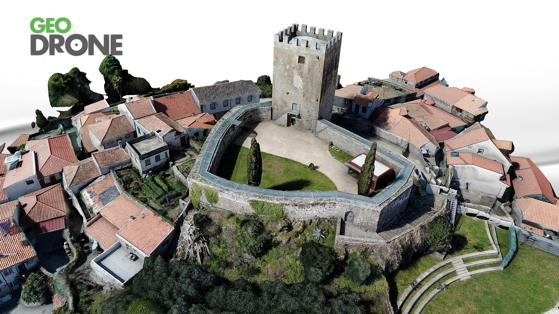 Castelo de Lamego, Portugal - 3D model by GEODRONE [97b23ac] - Sketchfab