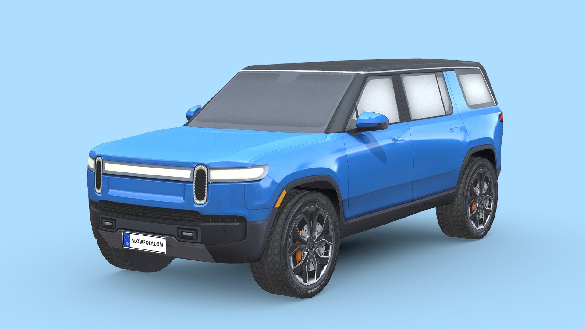 Rivian R1S - Buy Royalty Free 3D model by slowpoly [97b53b1 ...