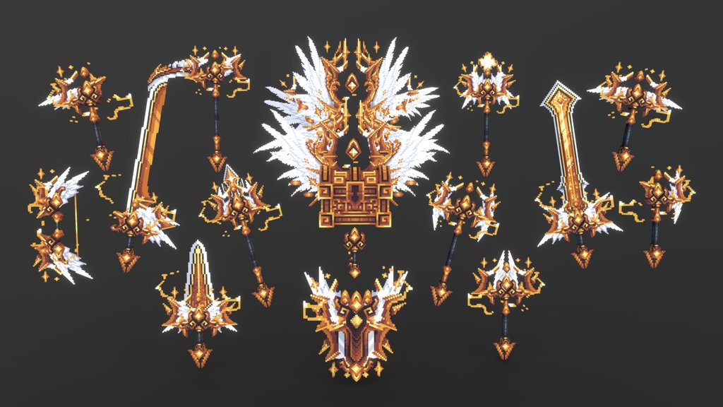 Low Poly Pixel - A 3D model collection by Terrano (@tippycat) - Sketchfab