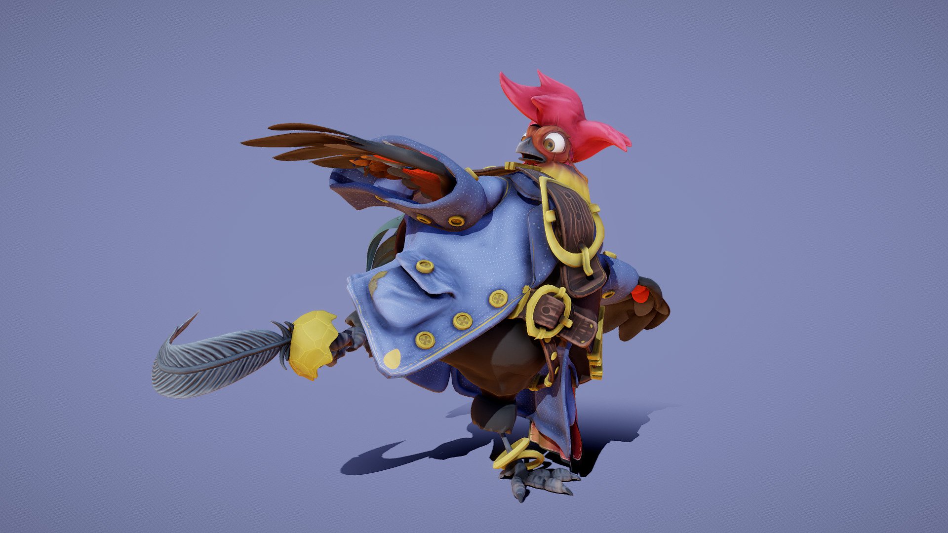 The Rooster Pirate - Buy Royalty Free 3D model by Tom Breuer ...