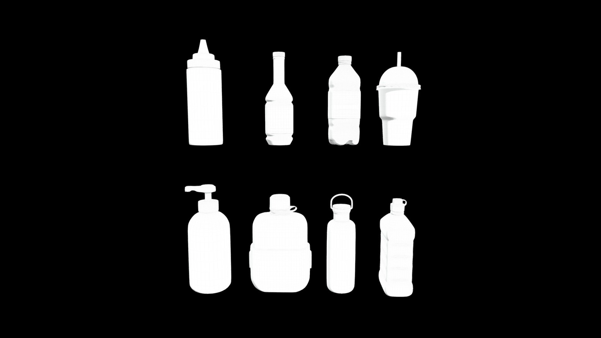Simple Model Modeling and Wiring of Bottles, - Download Free 3D model ...