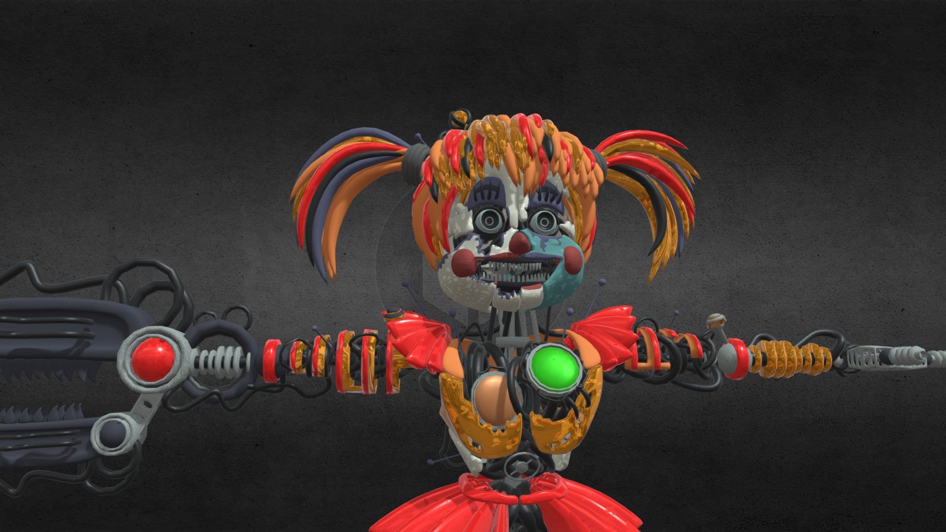 Scrap Baby Fnaf 6 - Download Free 3D model by Sr.Cake P3D (@Sr.Cake_p3d ...