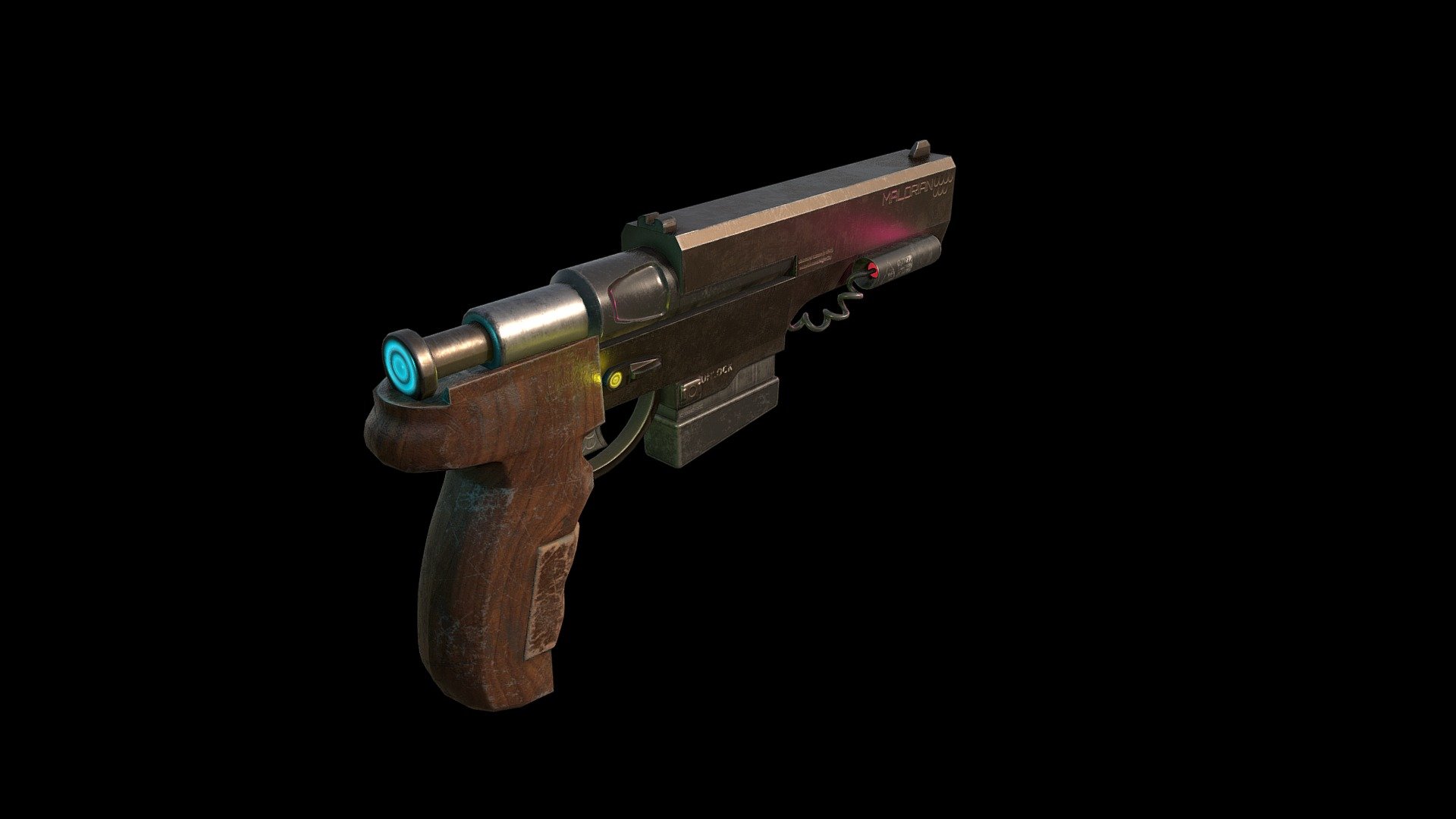 Malorian Recolor (Cyberpunk Gun) - 3D model by Handrews3D [97c66d4 ...