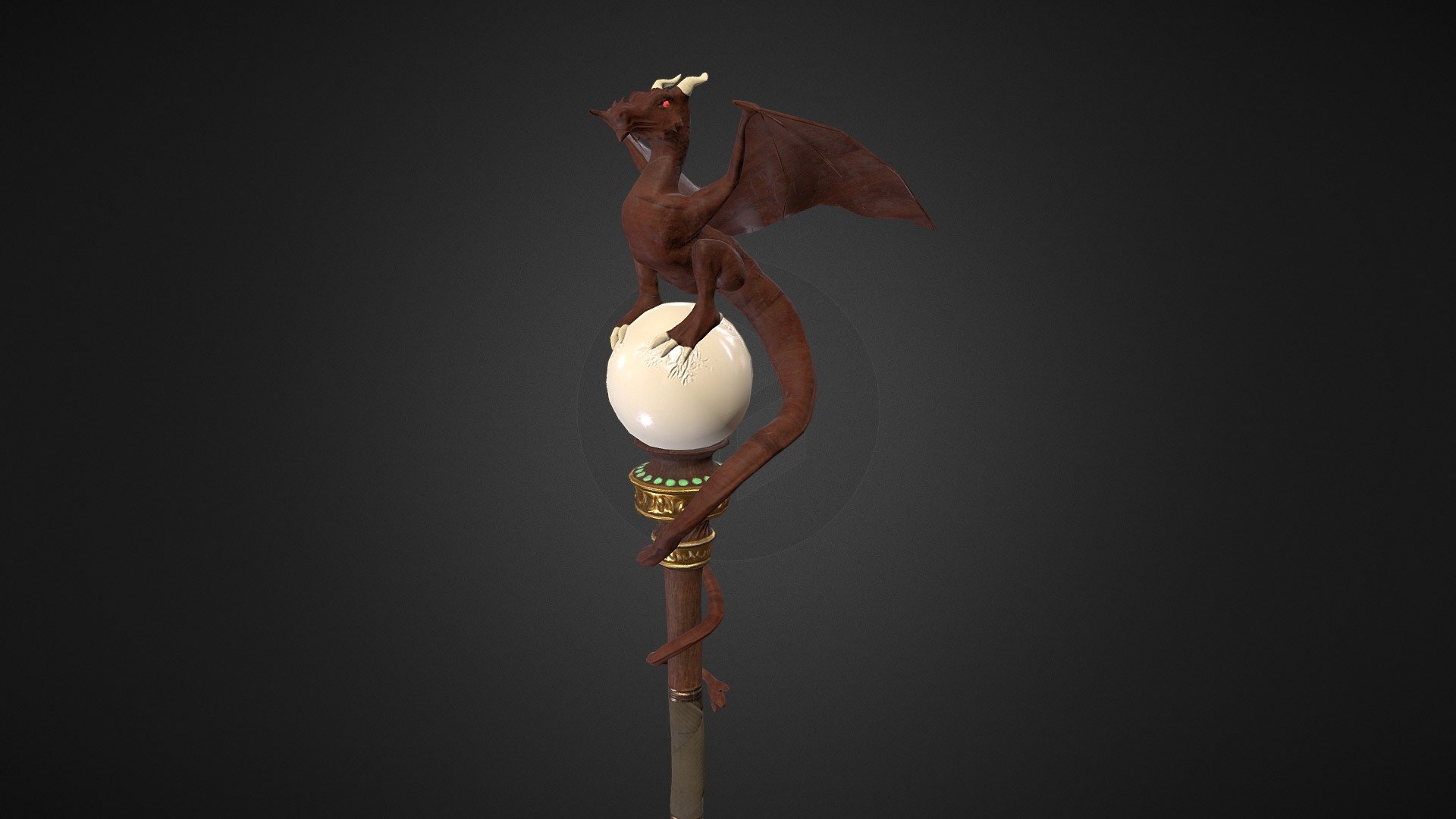 Dragon Staff - 3D model by Joseph Montalvo (@JosephMontalvo) [97c757d ...